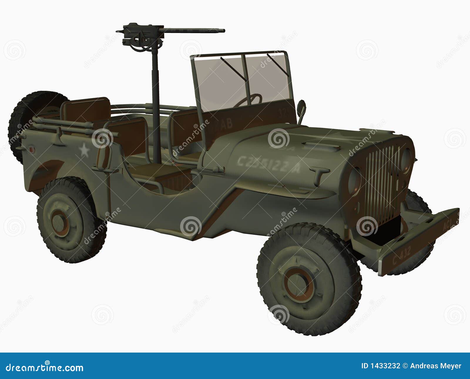 WWII-USA Jeep stock illustration. Illustration of grill - 1433232
