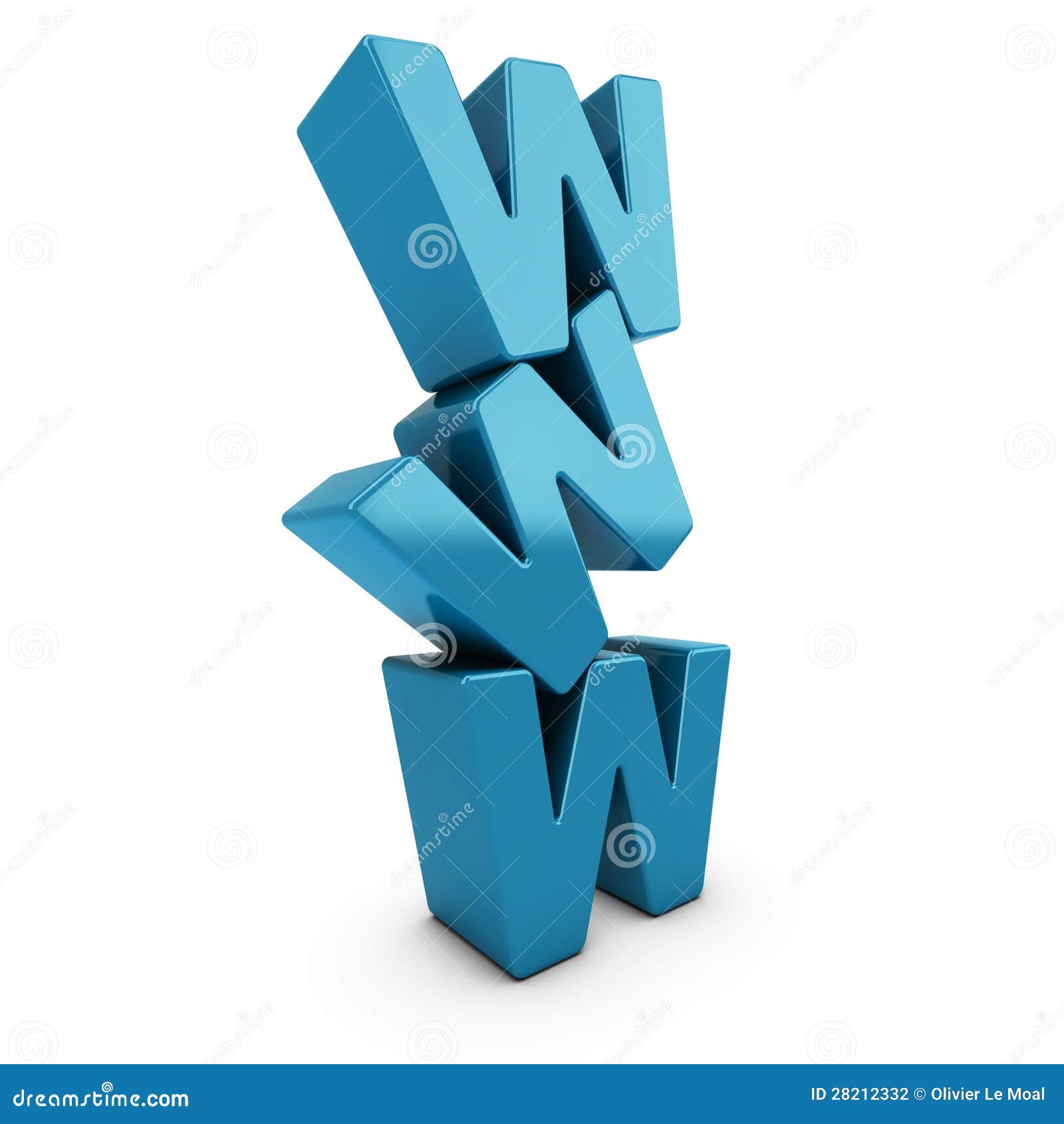 WWW Acronym, Stack of Three W Letters Stock Illustration - Illustration ...