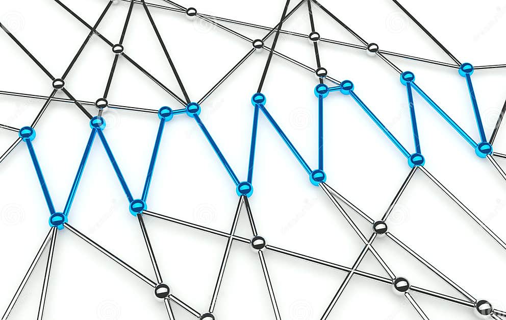 Www Conception, Communication in Web Network Stock Illustration ...