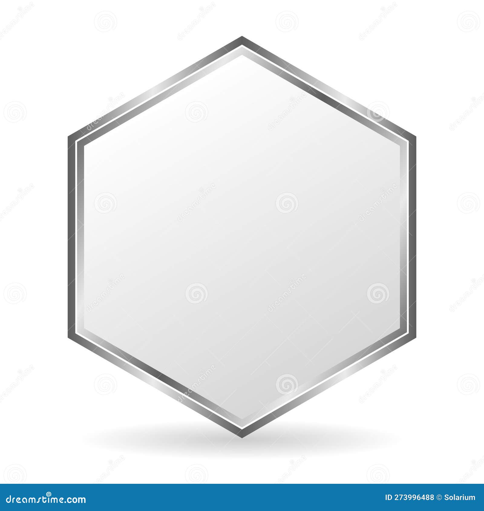 Hexagon stock vector. Illustration of plaque, border - 273996488