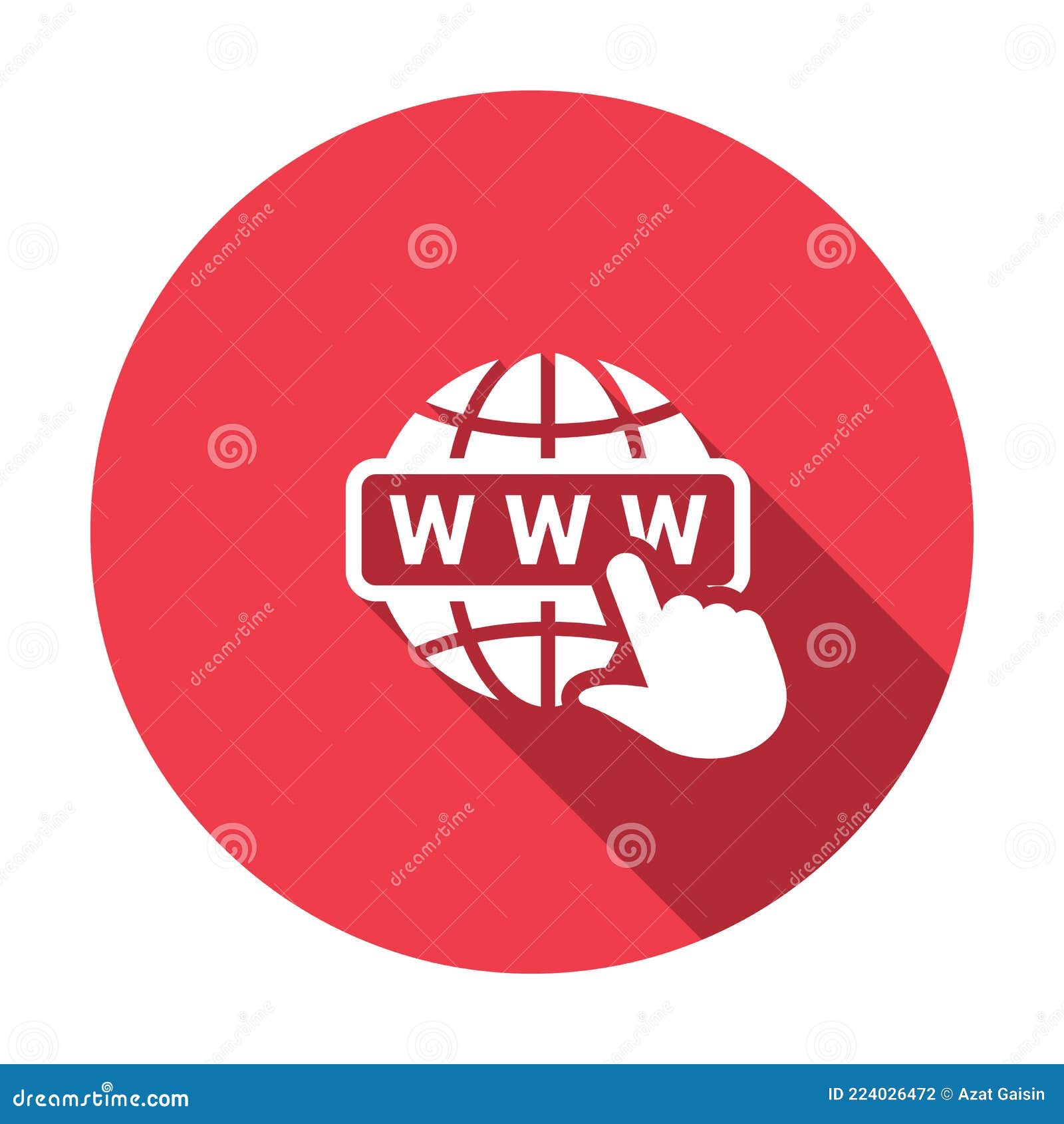 Www Icon. Www Flat Icon Vector Illustration Stock Vector - Illustration ...