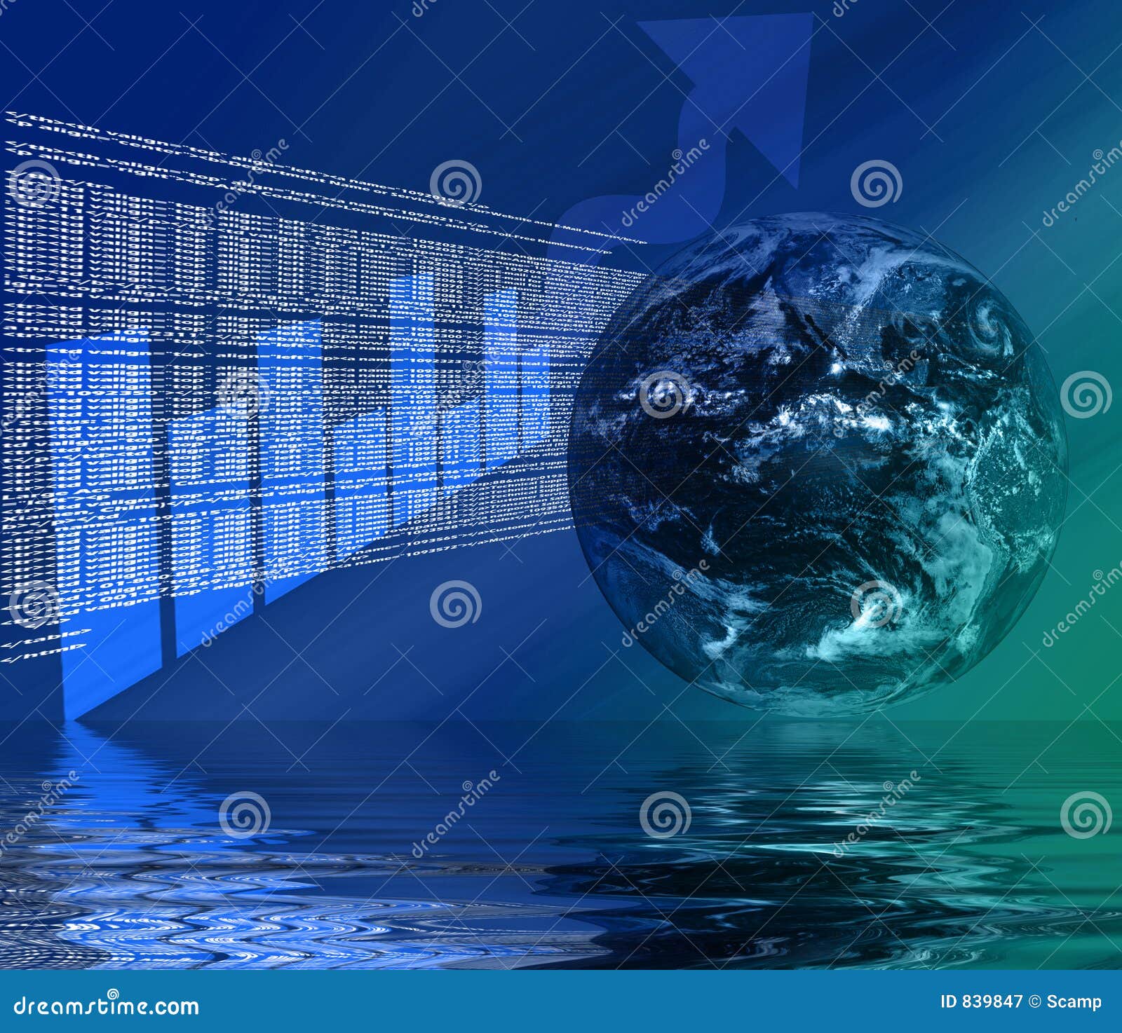 WWW - Internet 3D Reflection Stock Illustration - Illustration of globe ...