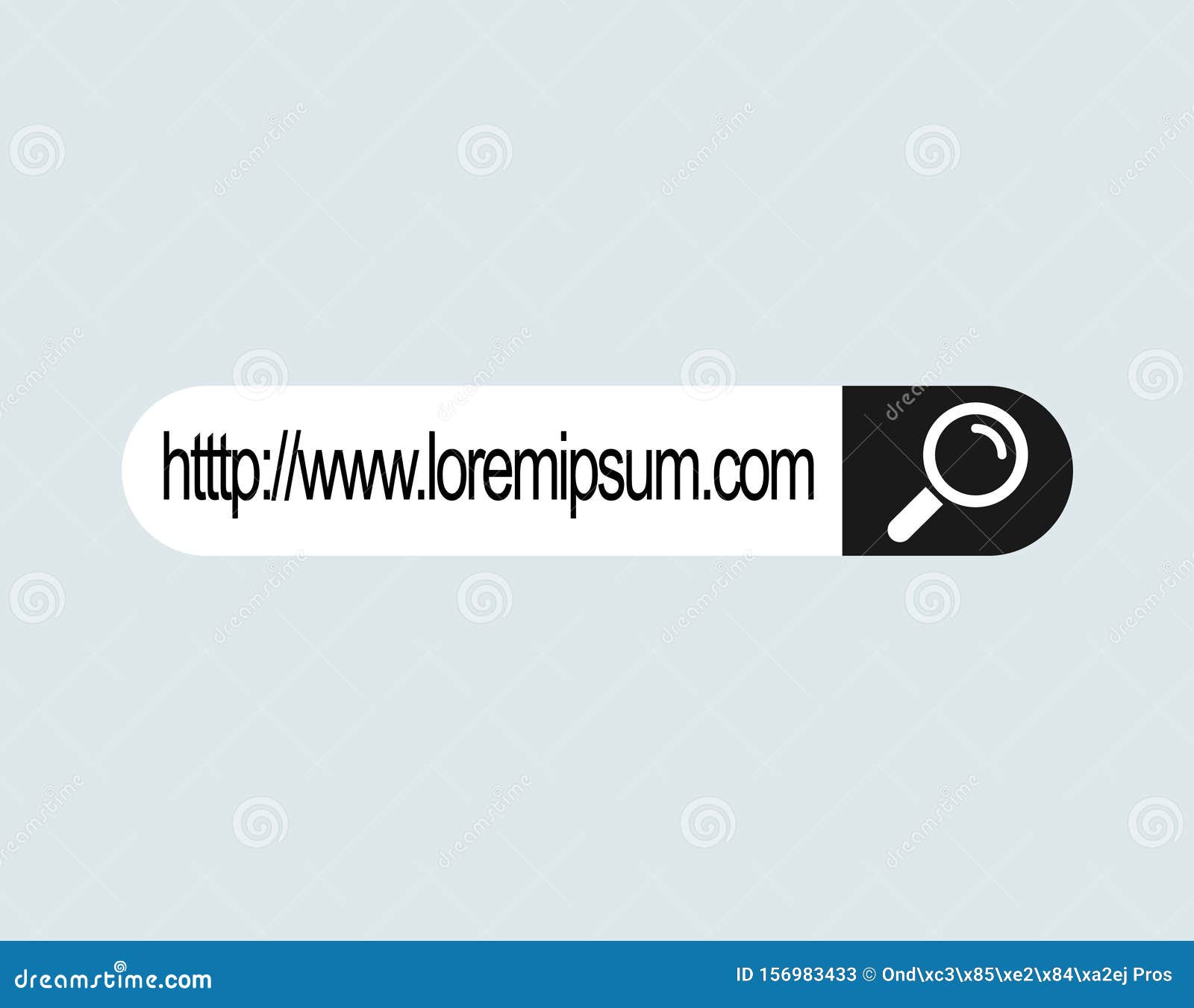 WWW Internet Search Bar Icon Isolated on Background. Tool for Web Site ...