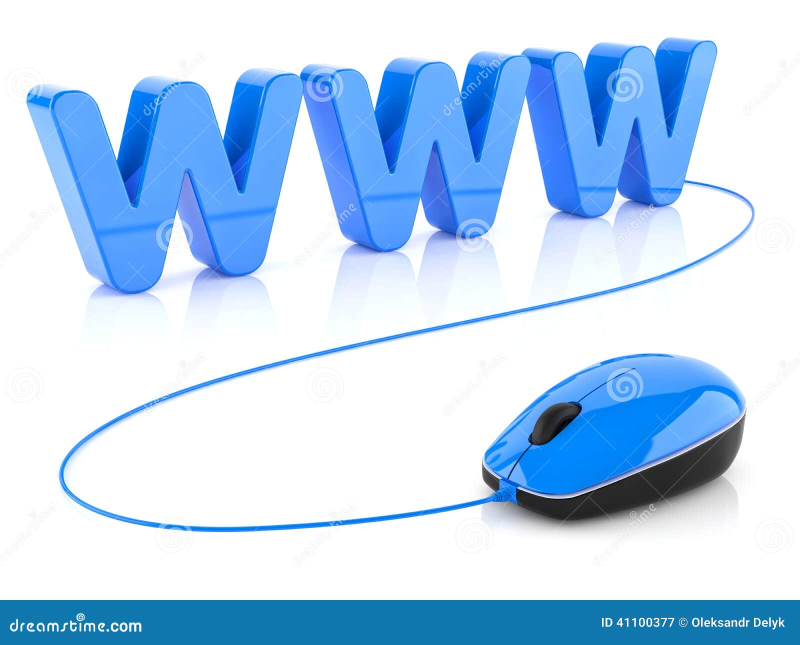 WWW Letters and Computing Mouse. 3D Stock Illustration - Illustration ...