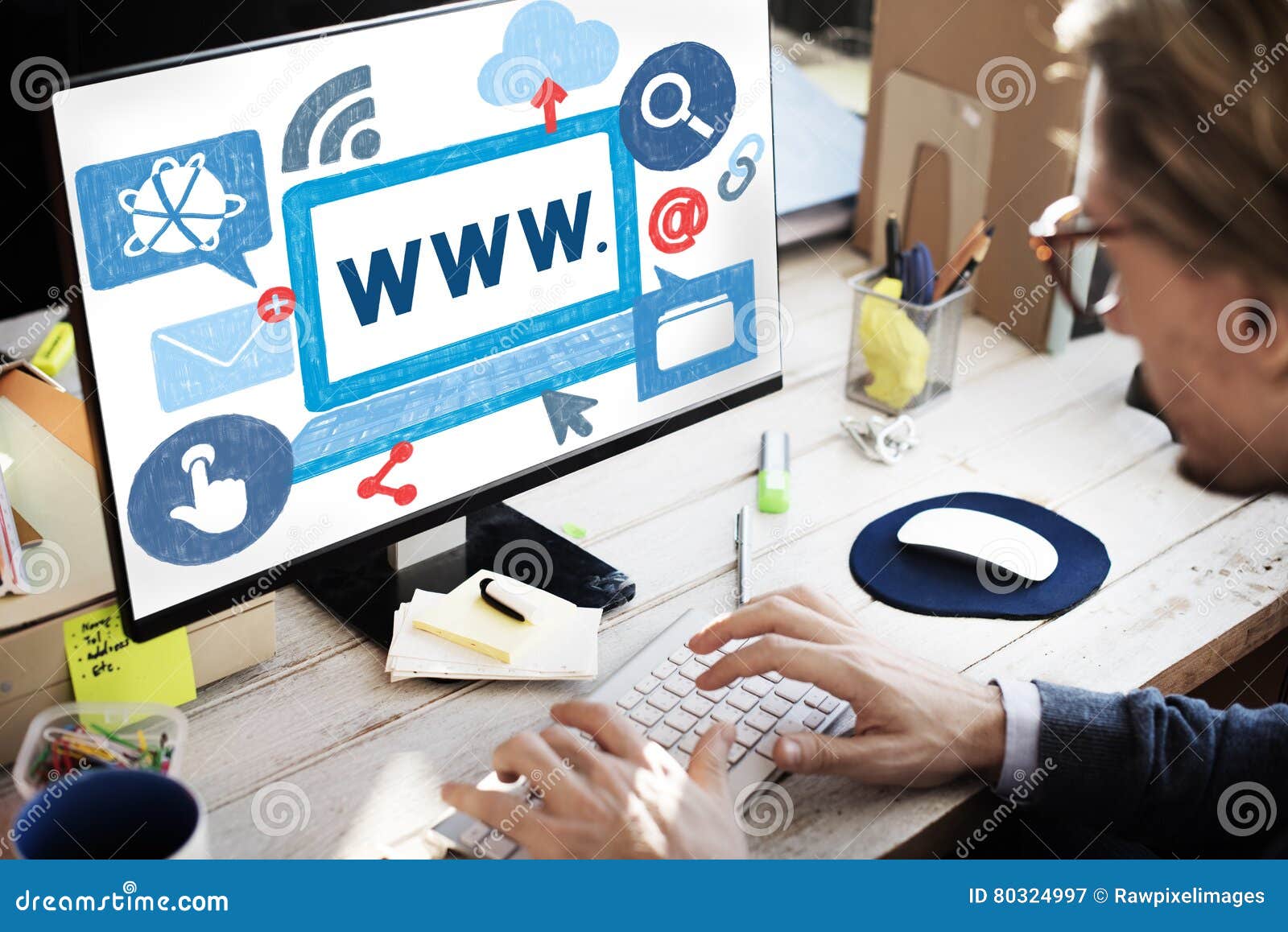 WWW Network Online Connection Technology Concept Stock Image - Image of ...