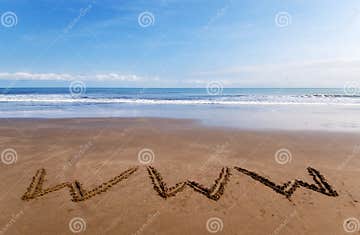 Www on the sand 2 stock photo. Image of panoramic, internet - 2224588