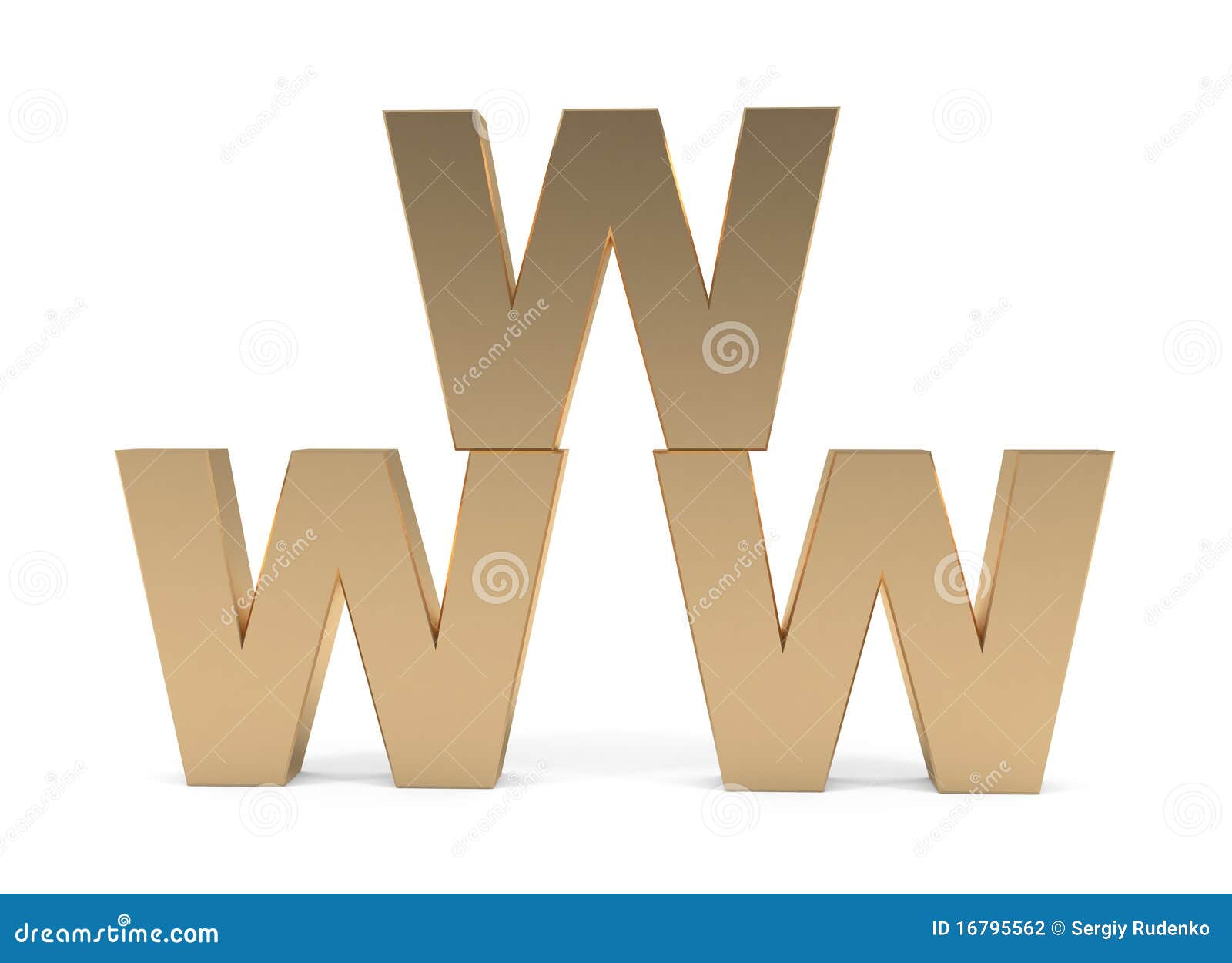 WWW Sign stock illustration. Illustration of gold, domain - 16795562