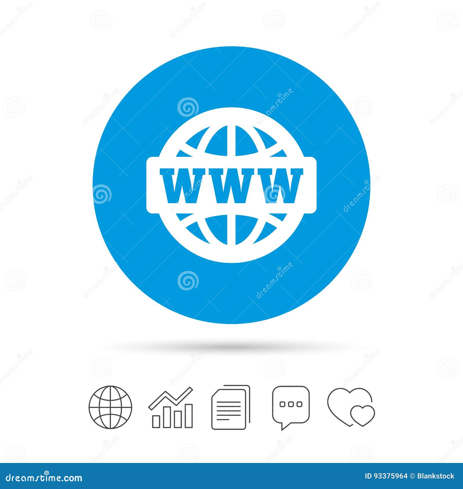 WWW Sign Icon. World Wide Web Symbol Stock Vector - Illustration of ...