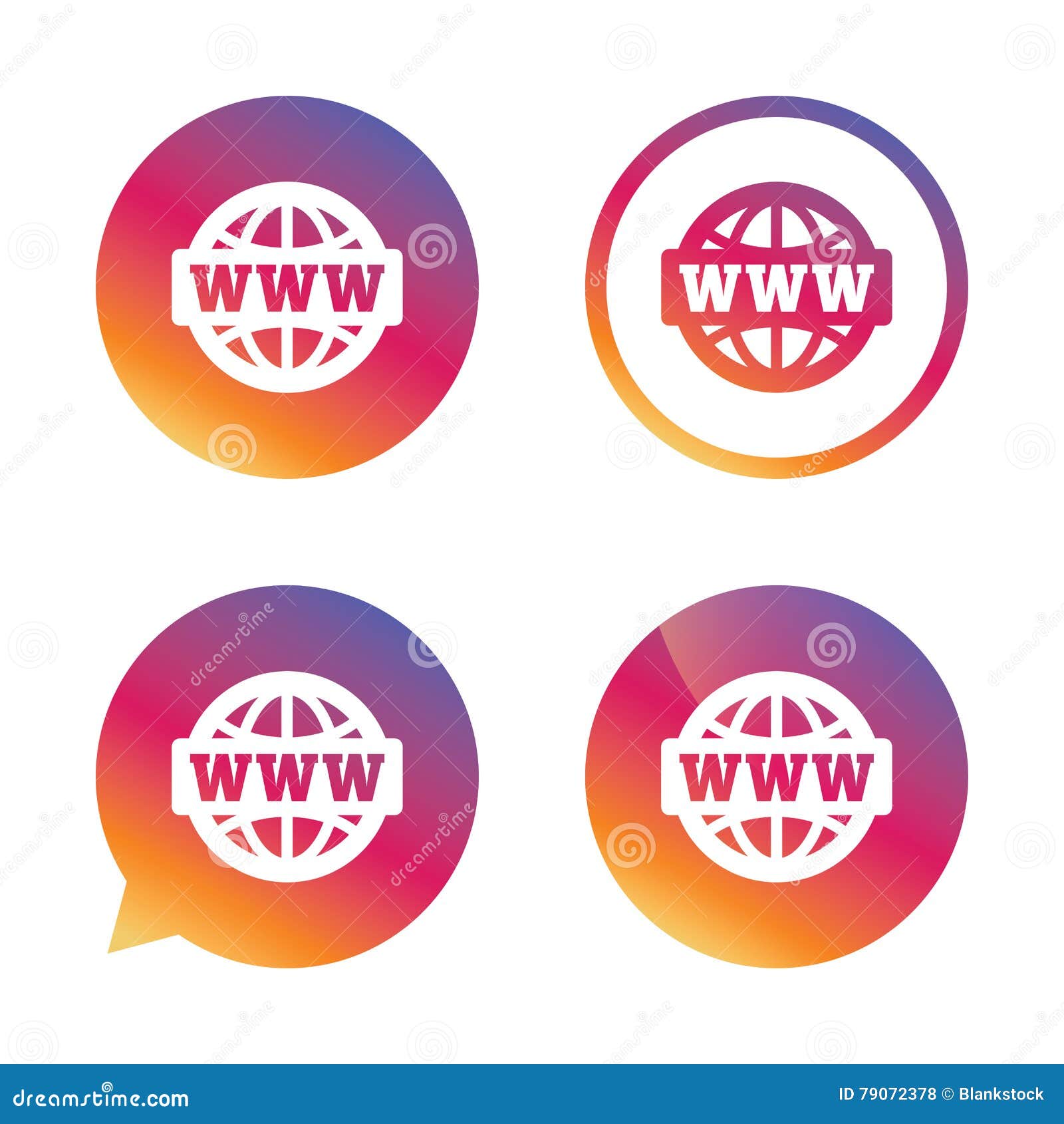 WWW Sign Icon. World Wide Web Symbol Stock Vector - Illustration of ...