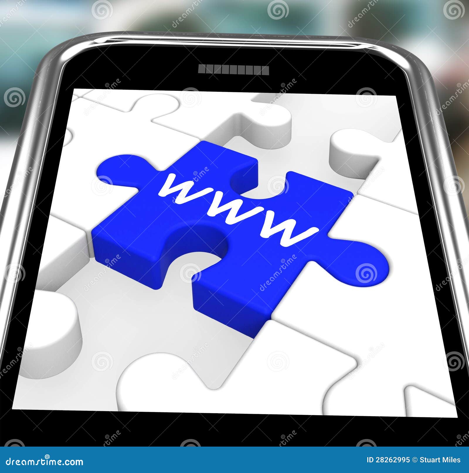 WWW on Smartphone Showing Internet Browsing Stock Illustration ...