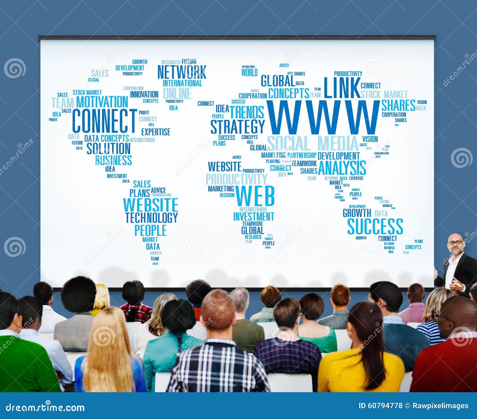 WWW Social Media Internet Connection Global Networking Concept Stock ...