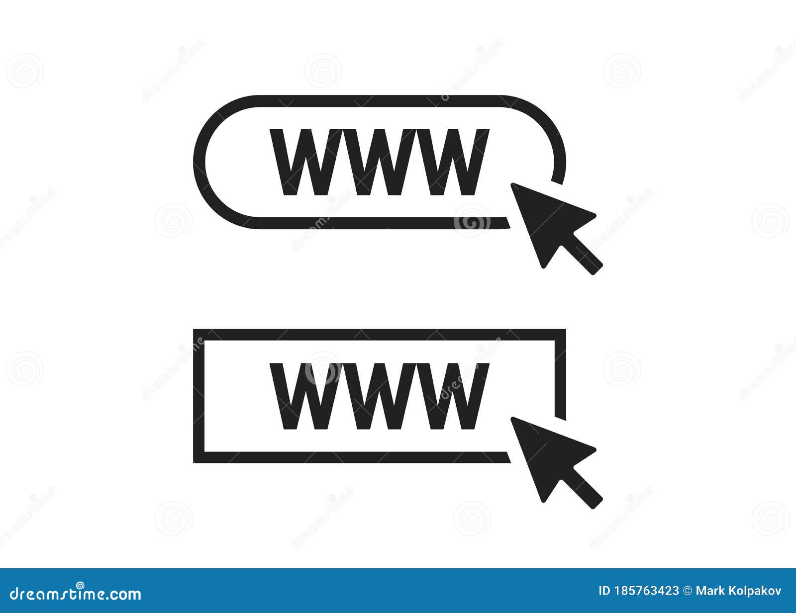 WWW Web Isolated Icon Site for Wab Page Design. Vector Stock Vector ...