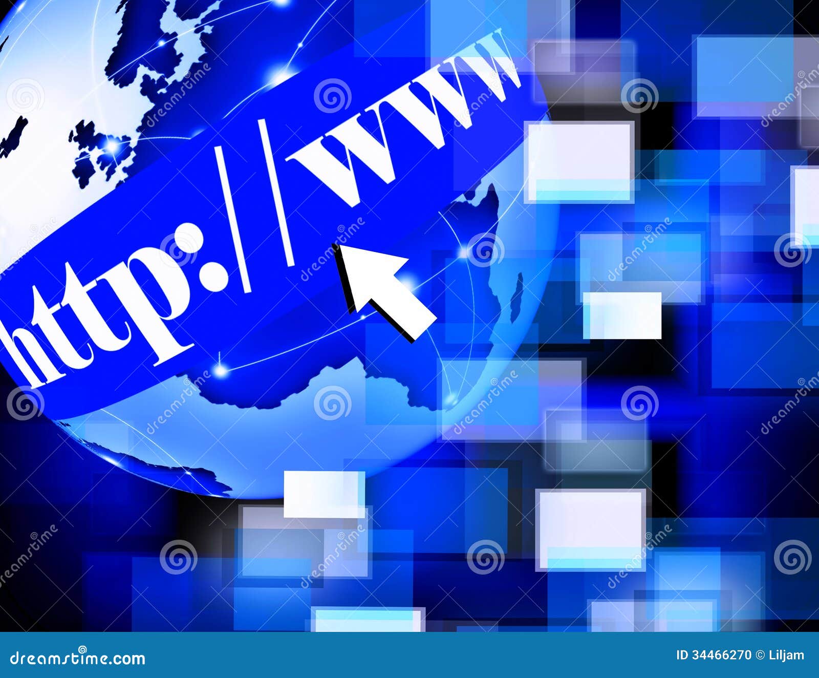 WWW World Internet Background Stock Illustration - Illustration of ...