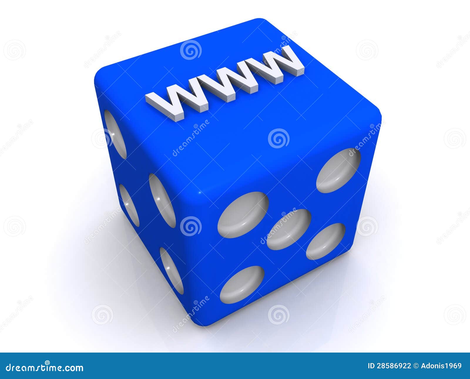 WWW World Wide Web Letters on Blue Dice Stock Illustration ...