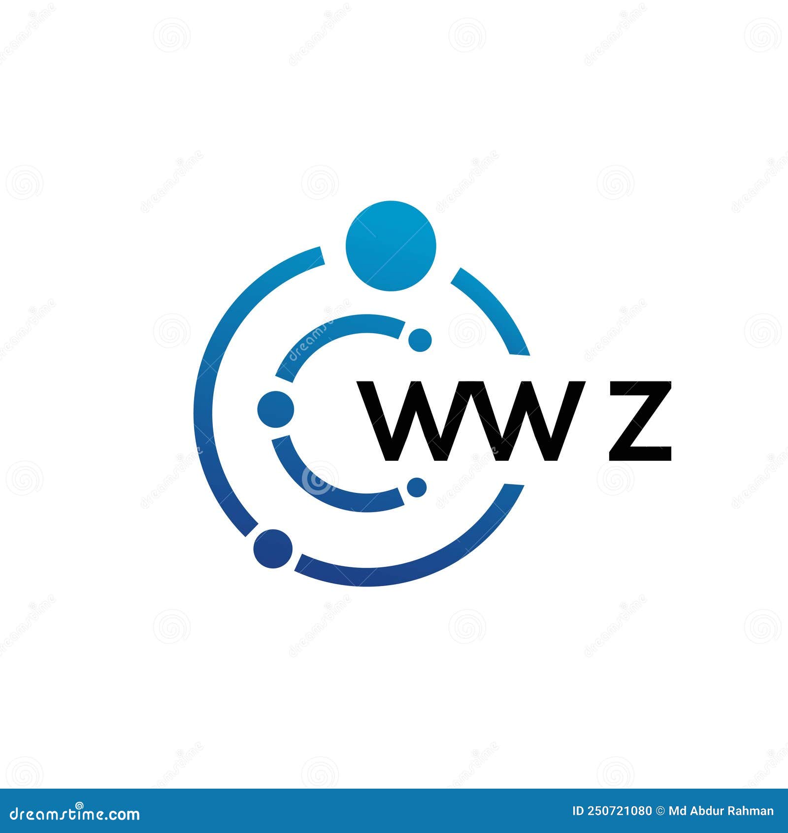 WWZ Letter Technology Logo Design on White Background. WWZ Creative ...