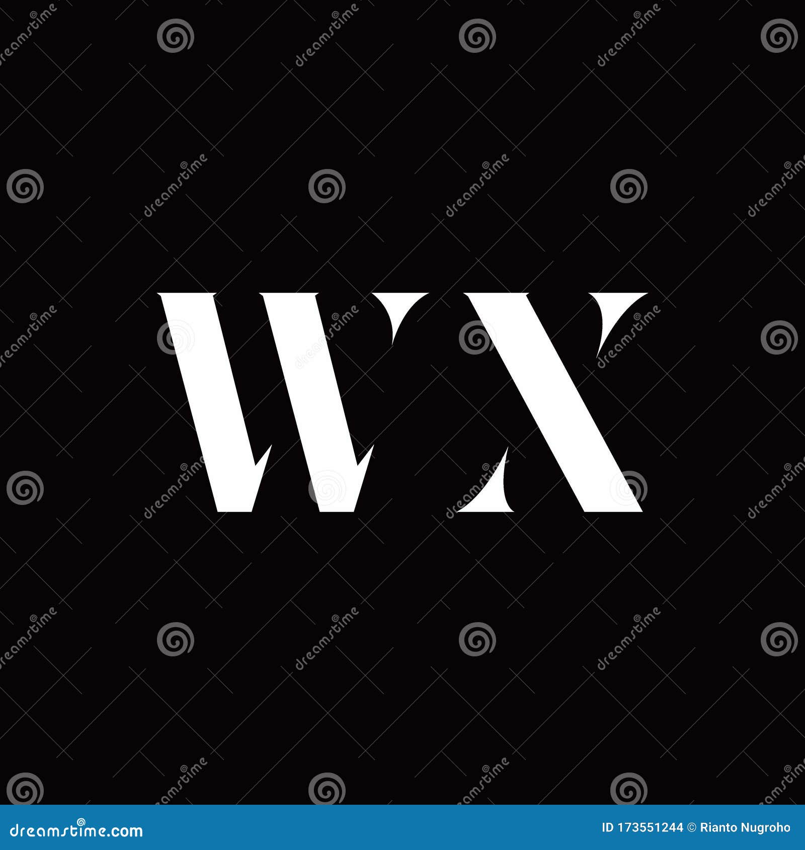 WX Logo Letter Initial Logo Designs Template Stock Vector ...