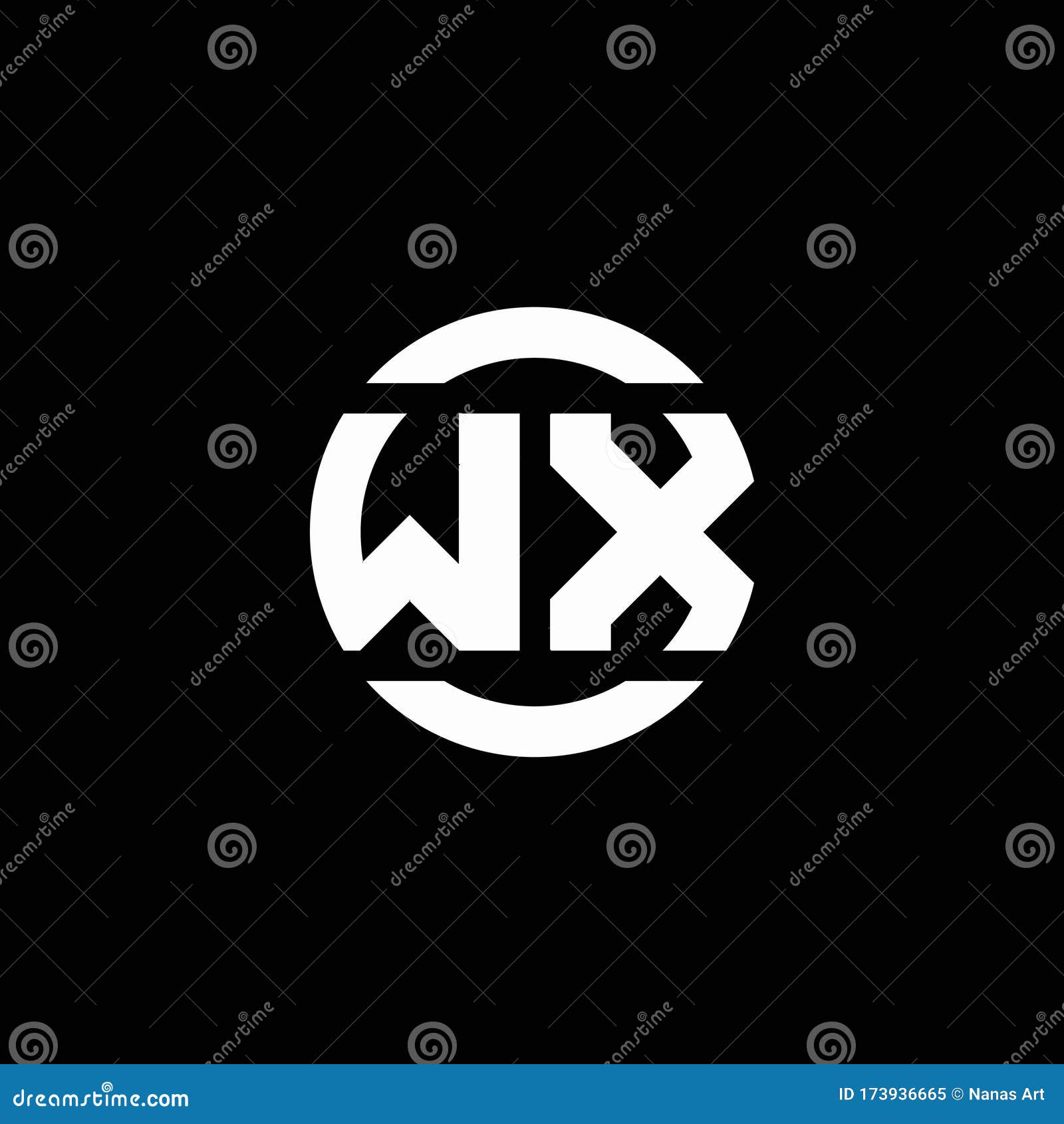 WX Logo Monogram Isolated on Circle Element Design Template Stock ...