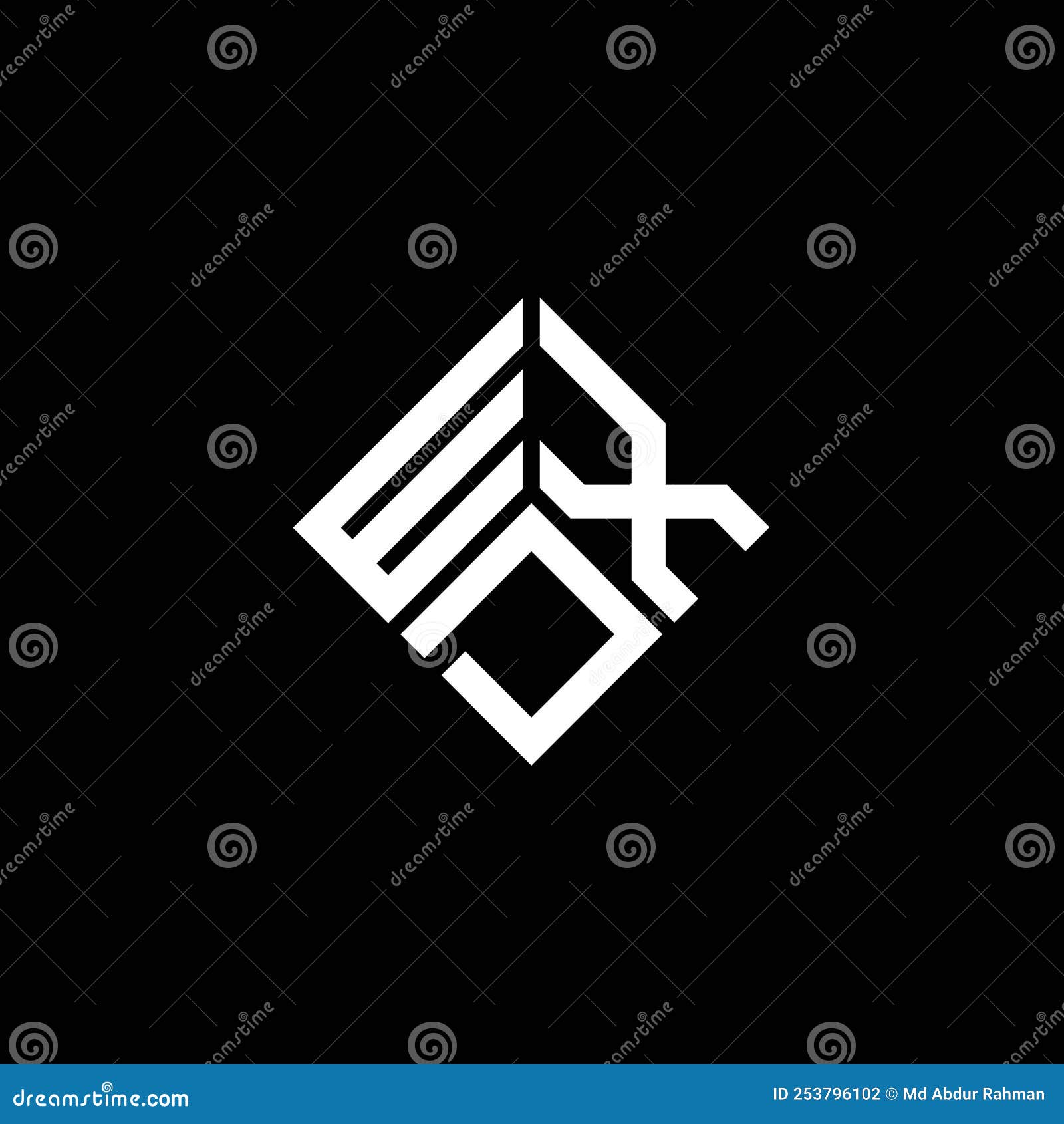 WXD Letter Logo Design on WHITE Background. WXD Creative Initials ...