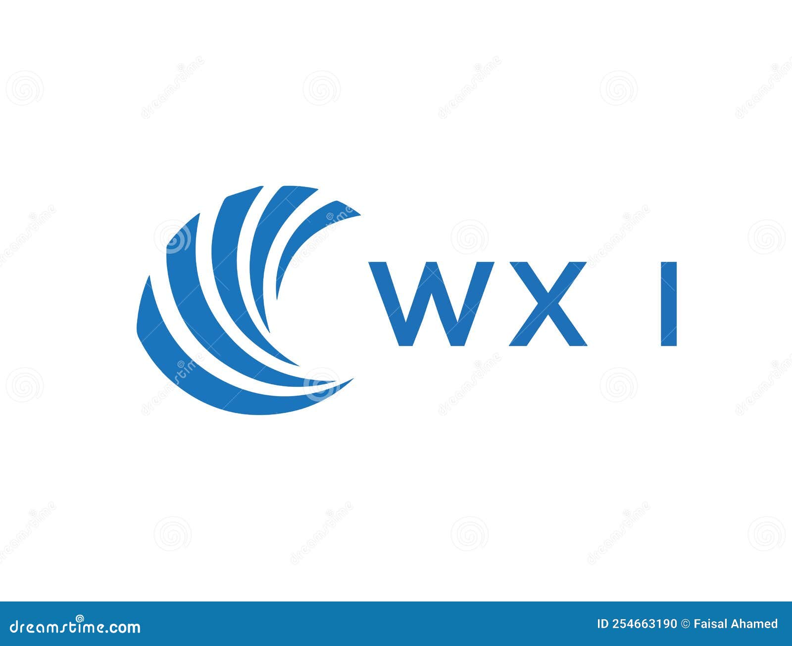 WXI Letter Logo Design on White Background. WXI Creative Circle Letter ...