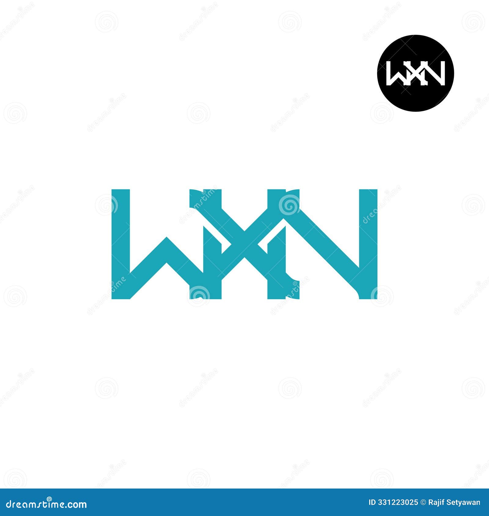 WXN Logo Letter Monogram Design Stock Vector - Illustration of alphabet ...