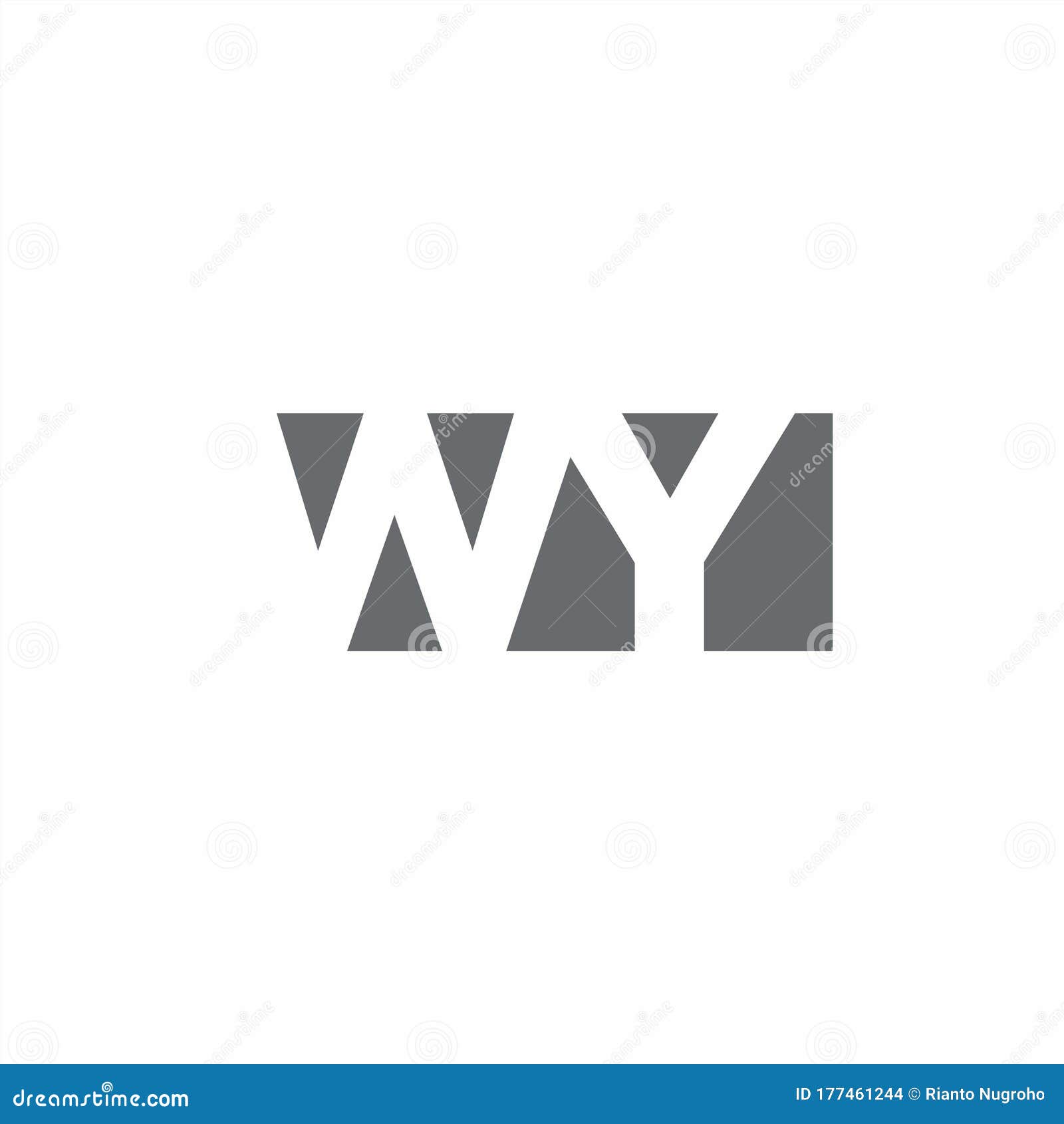 WY Logo Monogram with Negative Space Style Design Template Stock Vector ...