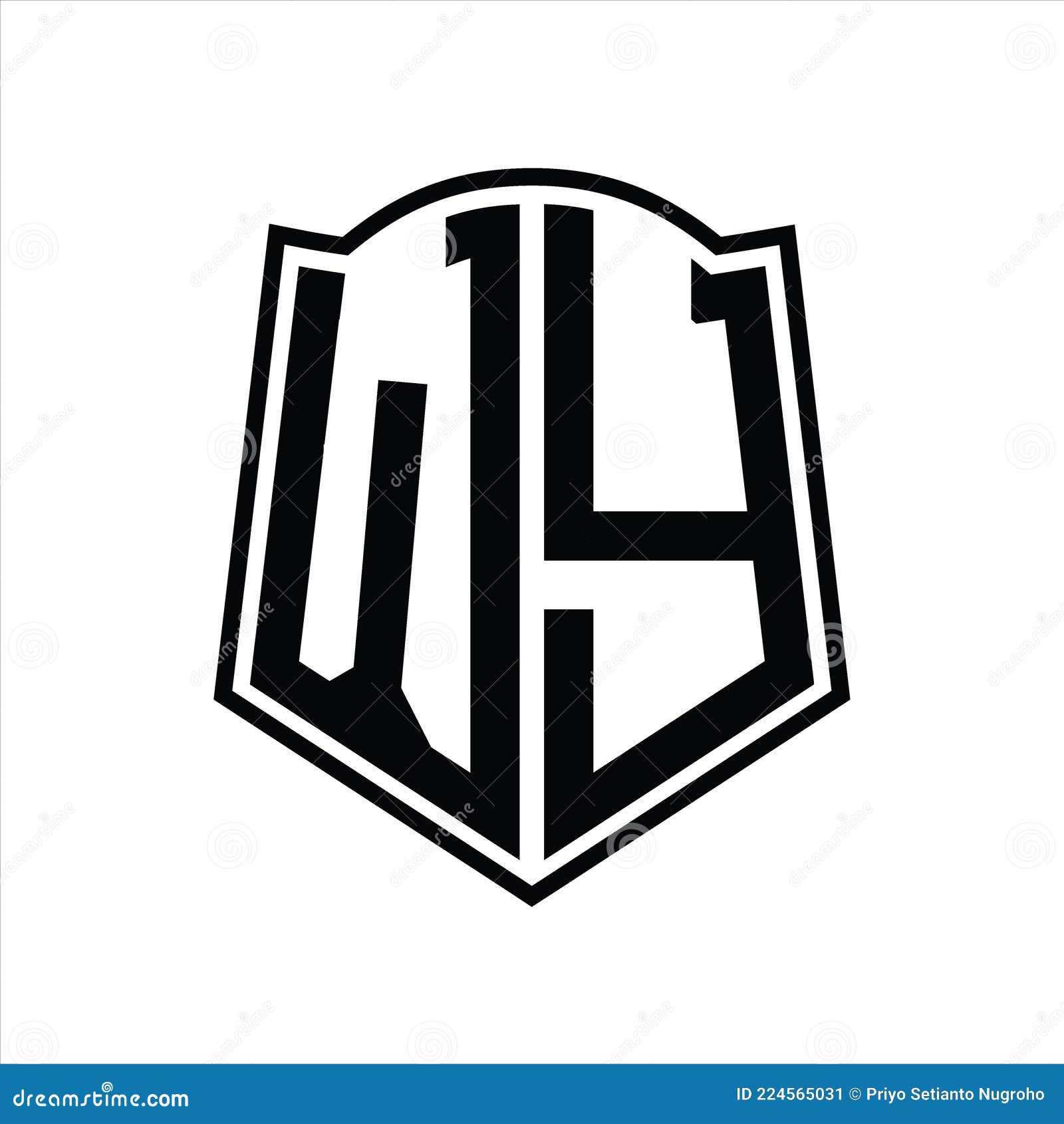 WY Logo Monogram with Shield Shape Outline Design Template Stock Vector ...
