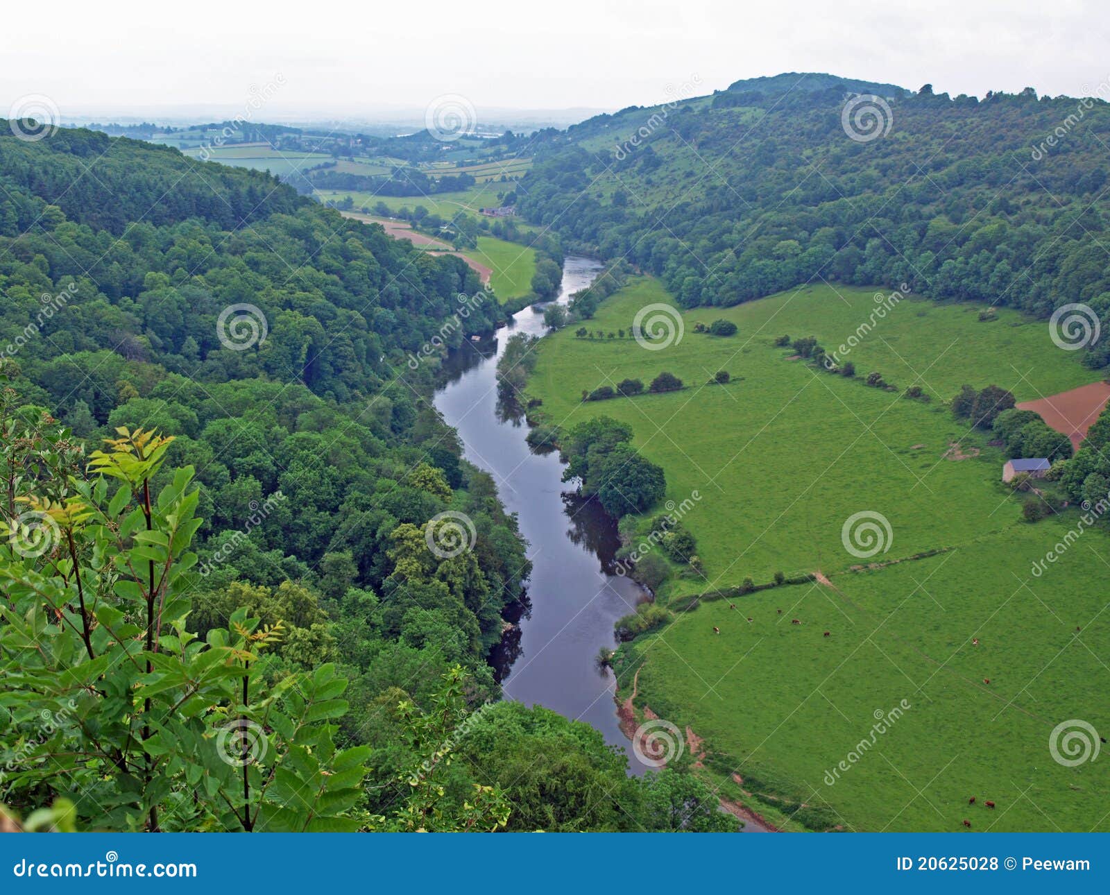 The Wye Valley stock photo. Image of fields, symond, valley - 20625028