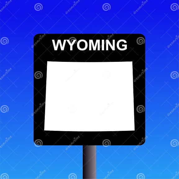 Wyoming highway sign stock vector. Illustration of american - 3444509