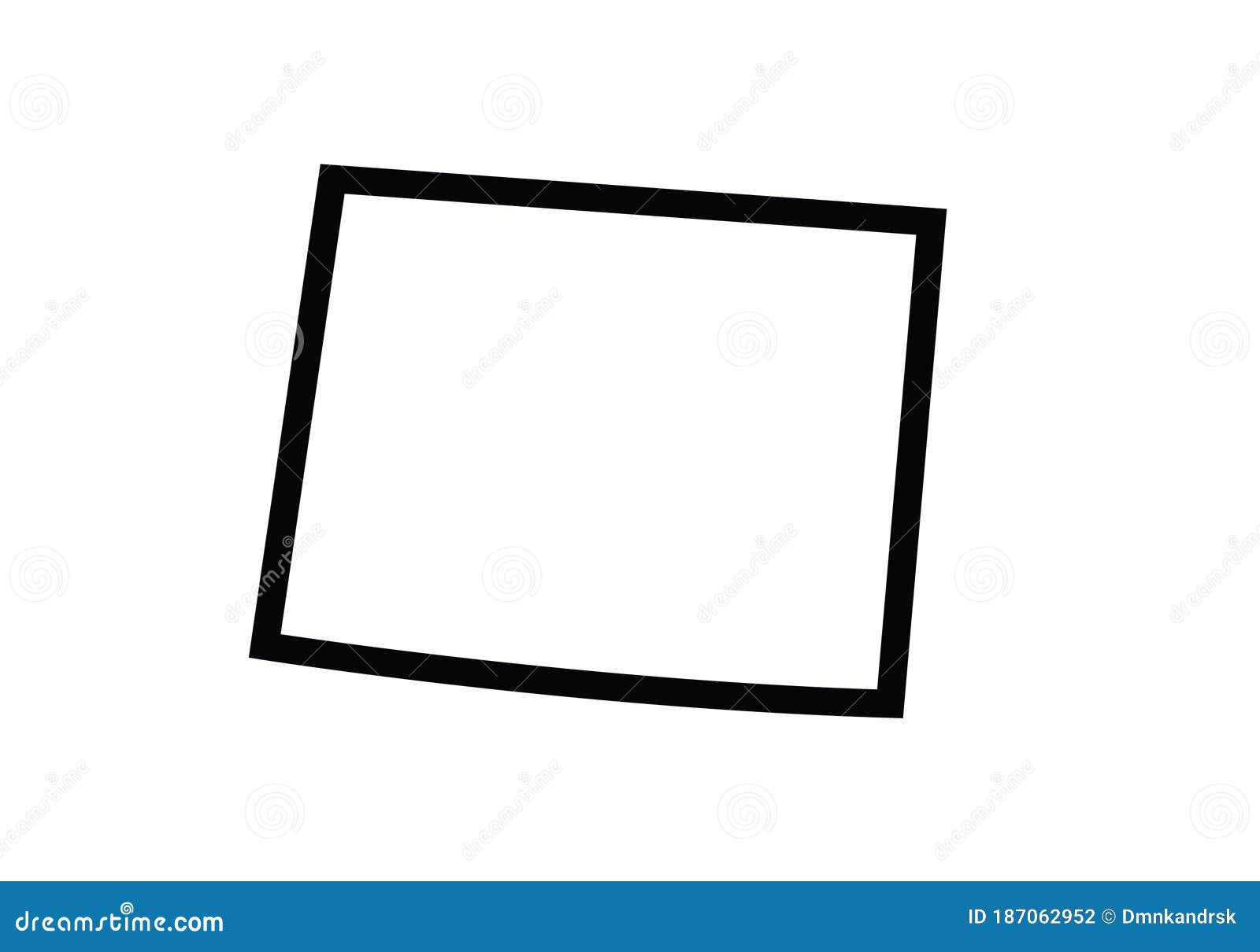 Wyoming Outline Map State Shape Stock Vector - Illustration of shape ...