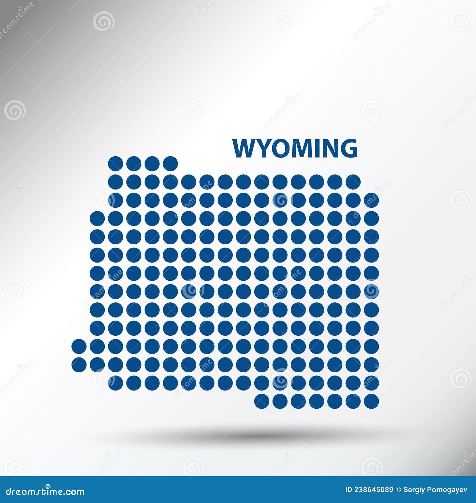 Wyoming State Abstract Dotted Map Stock Vector - Illustration of ...