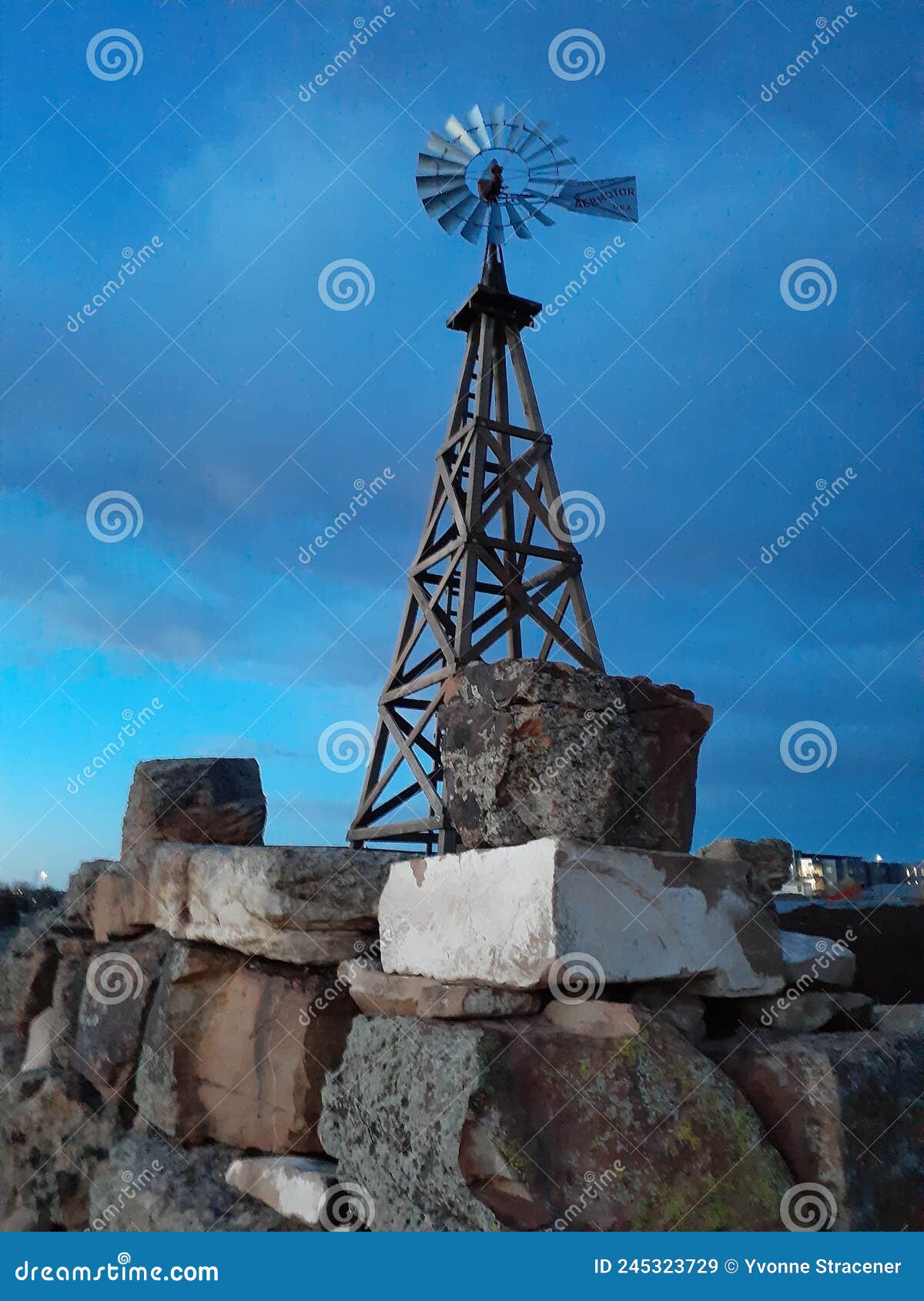 Wyoming Windmill Scenery in Cheyenne Stock Image - Image of scenery ...
