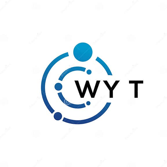 WYT Letter Technology Logo Design on White Background. WYT Creative ...