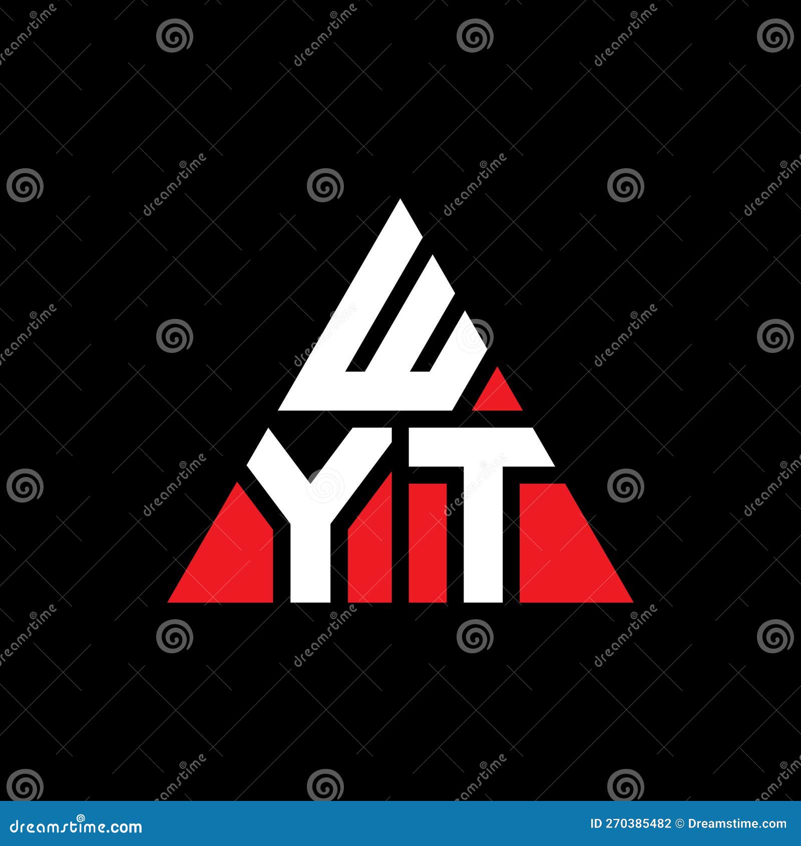 WYT Triangle Letter Logo Design with Triangle Shape. WYT Triangle Logo ...
