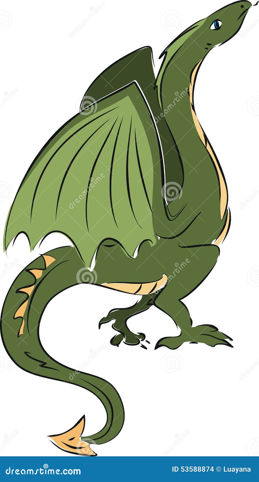 Wyvern stock vector. Illustration of winged, mythology - 53588874