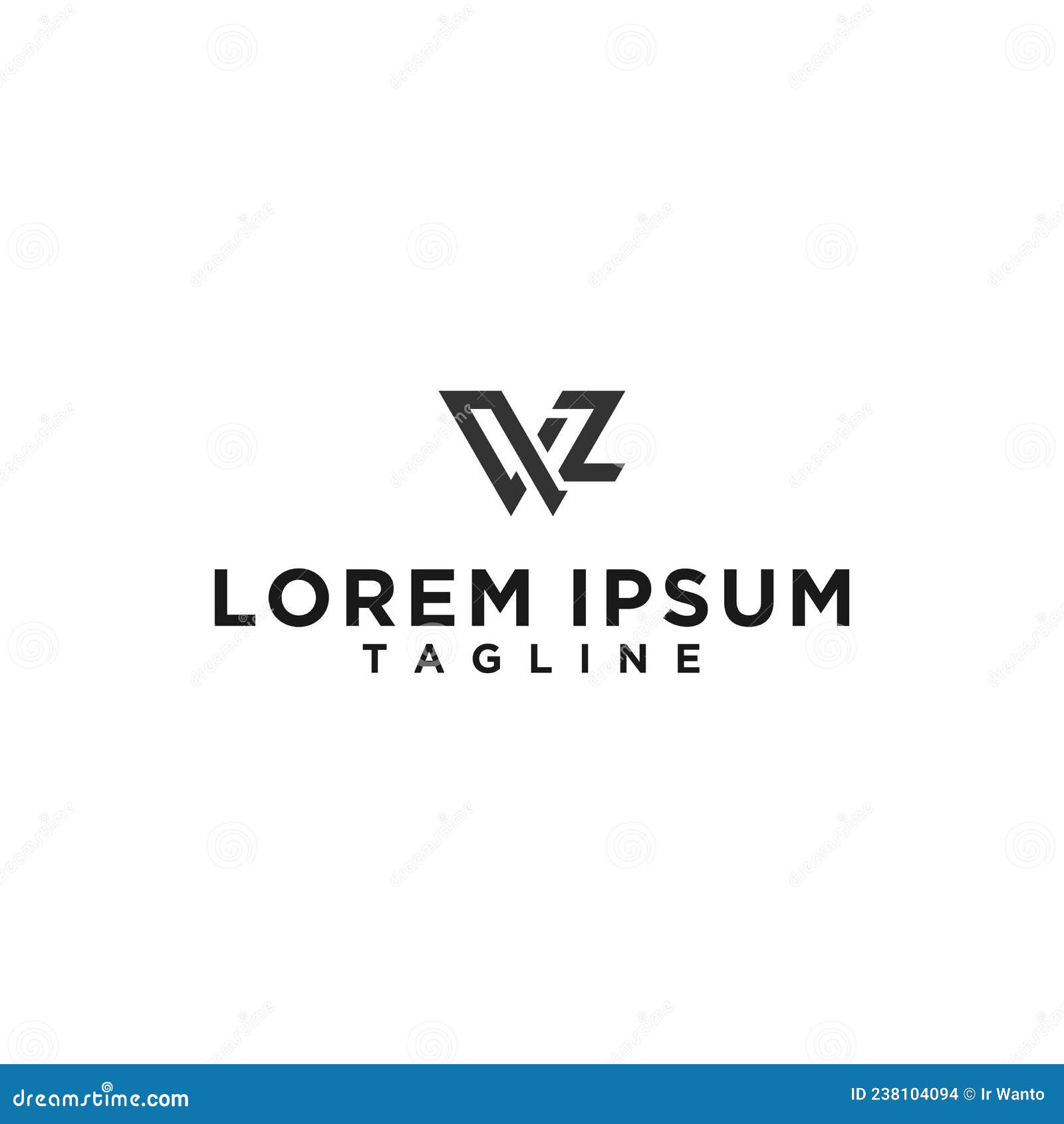 Wz or Zw Monogram Logo Design Stock Vector - Illustration of arrow ...