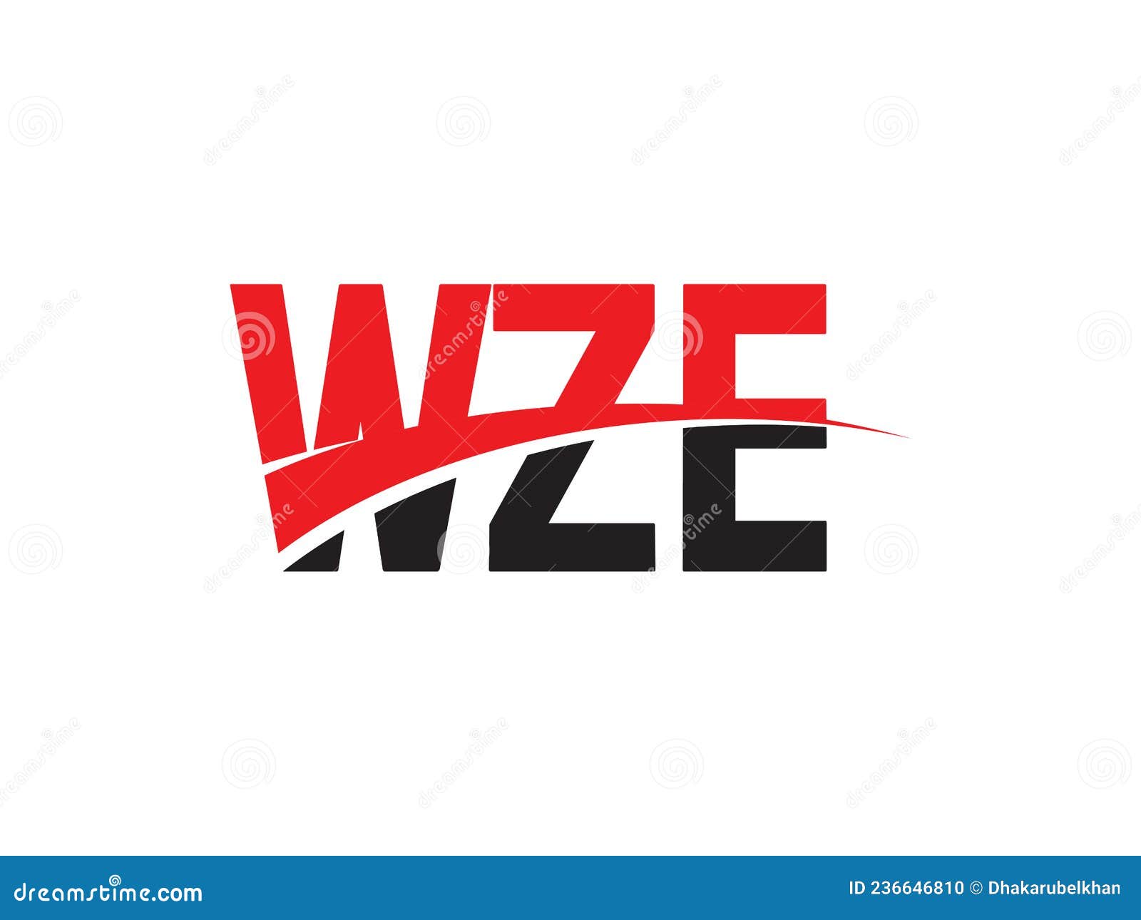 WZE Letter Initial Logo Design Vector Illustration Stock Vector ...
