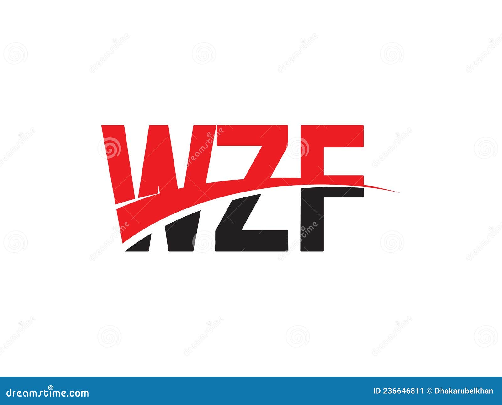 WZF Letter Initial Logo Design Vector Illustration Stock Vector ...