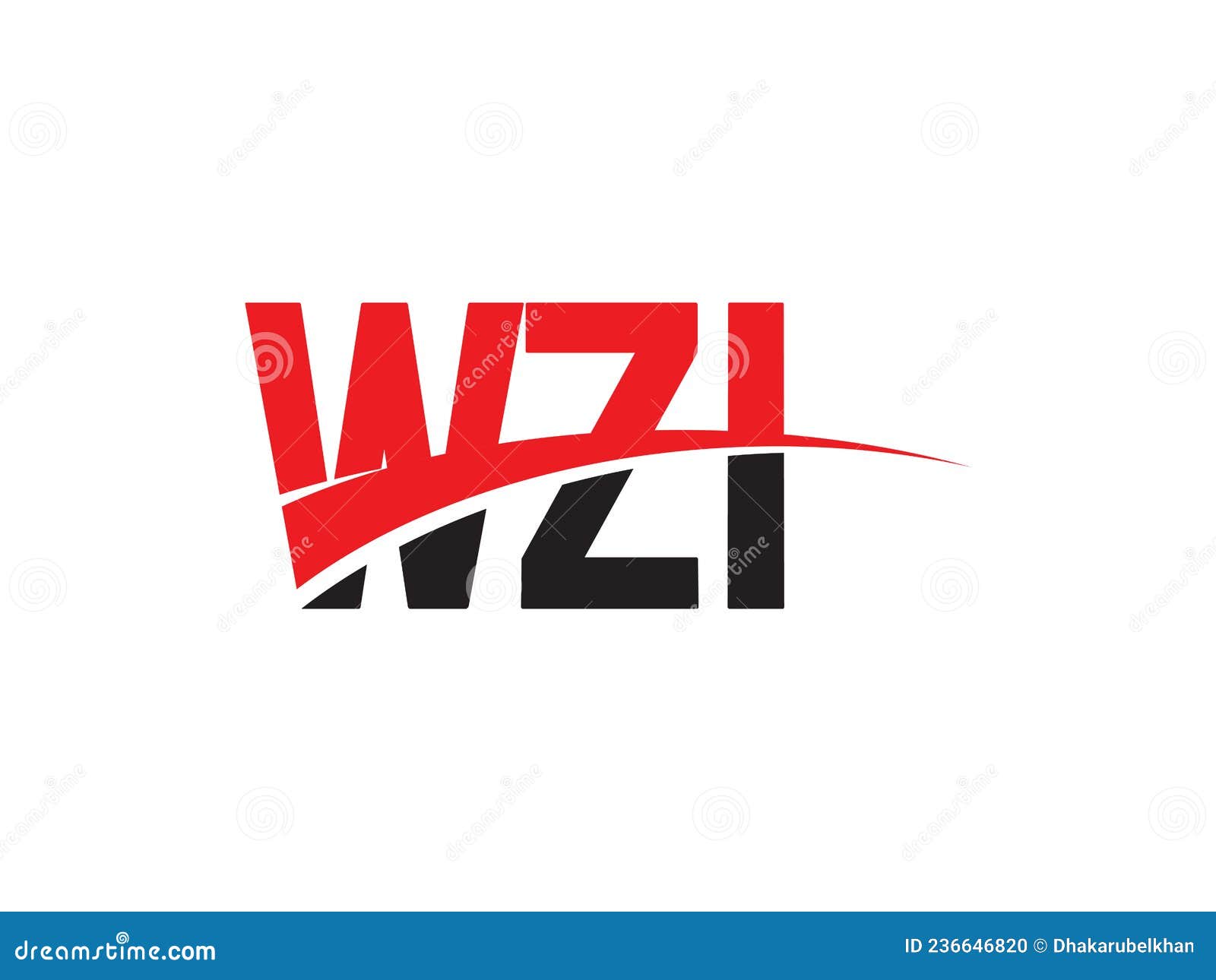 WZI Letter Initial Logo Design Vector Illustration Stock Vector ...