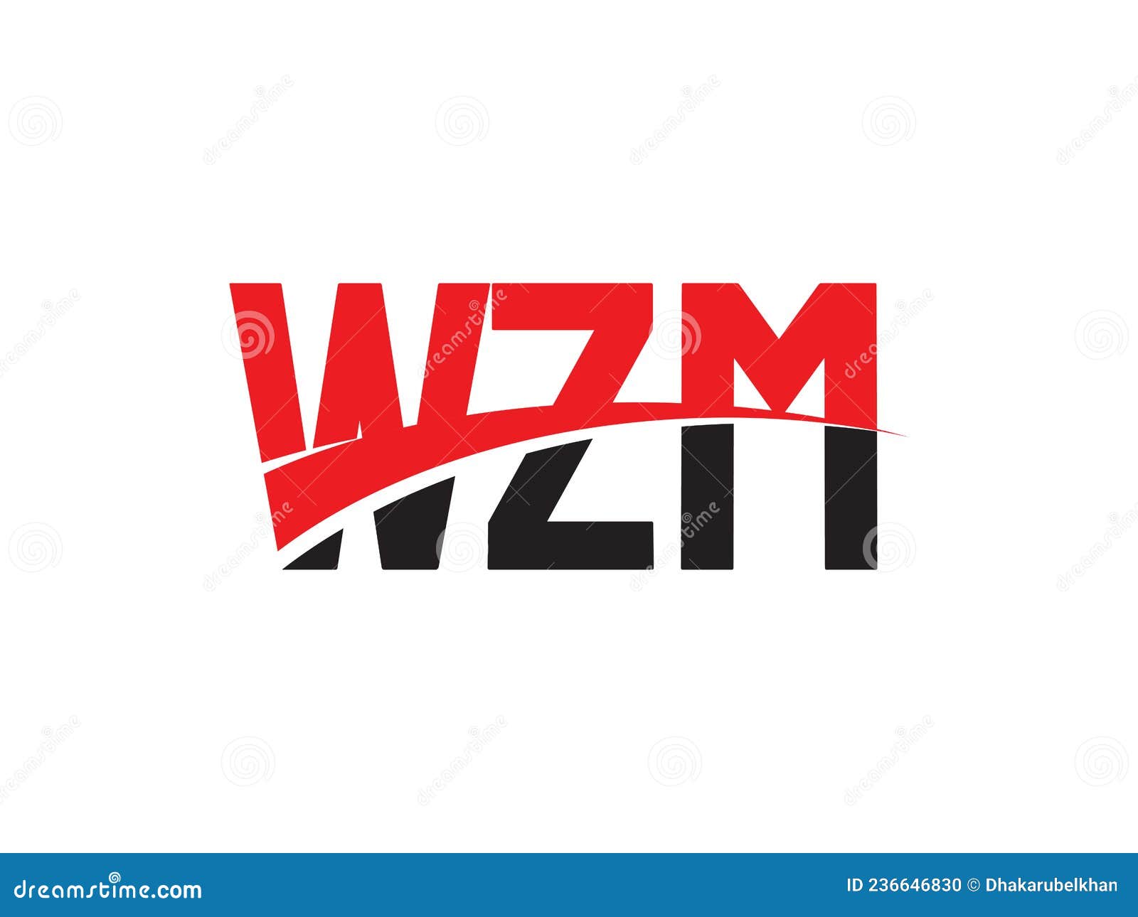 WZM Letter Initial Logo Design Vector Illustration Stock Vector ...