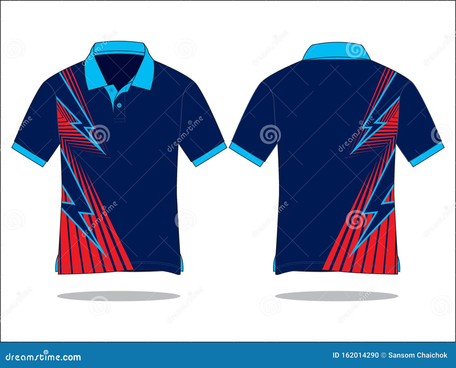 Polo Shirt Design Vector with Graphic Lines. Stock Illustration ...