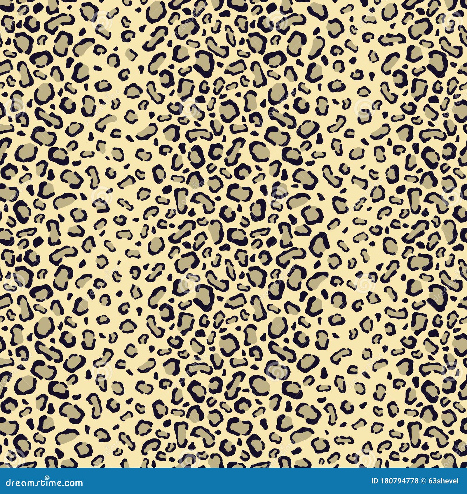 Leopard Spotted Print. Colored Vertical Seamless Vector Pattern Stock ...