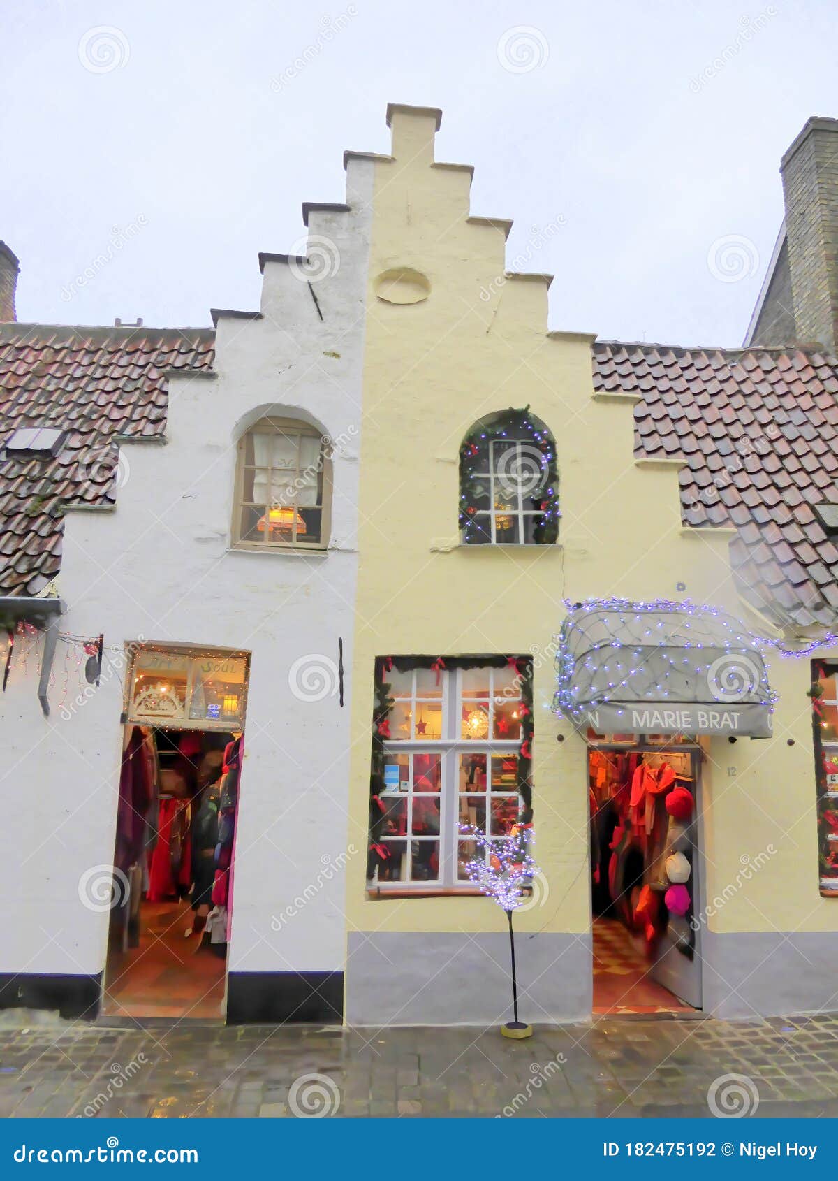 Two Small Shops in Old Wonky Building Editorial Photography - Image of ...