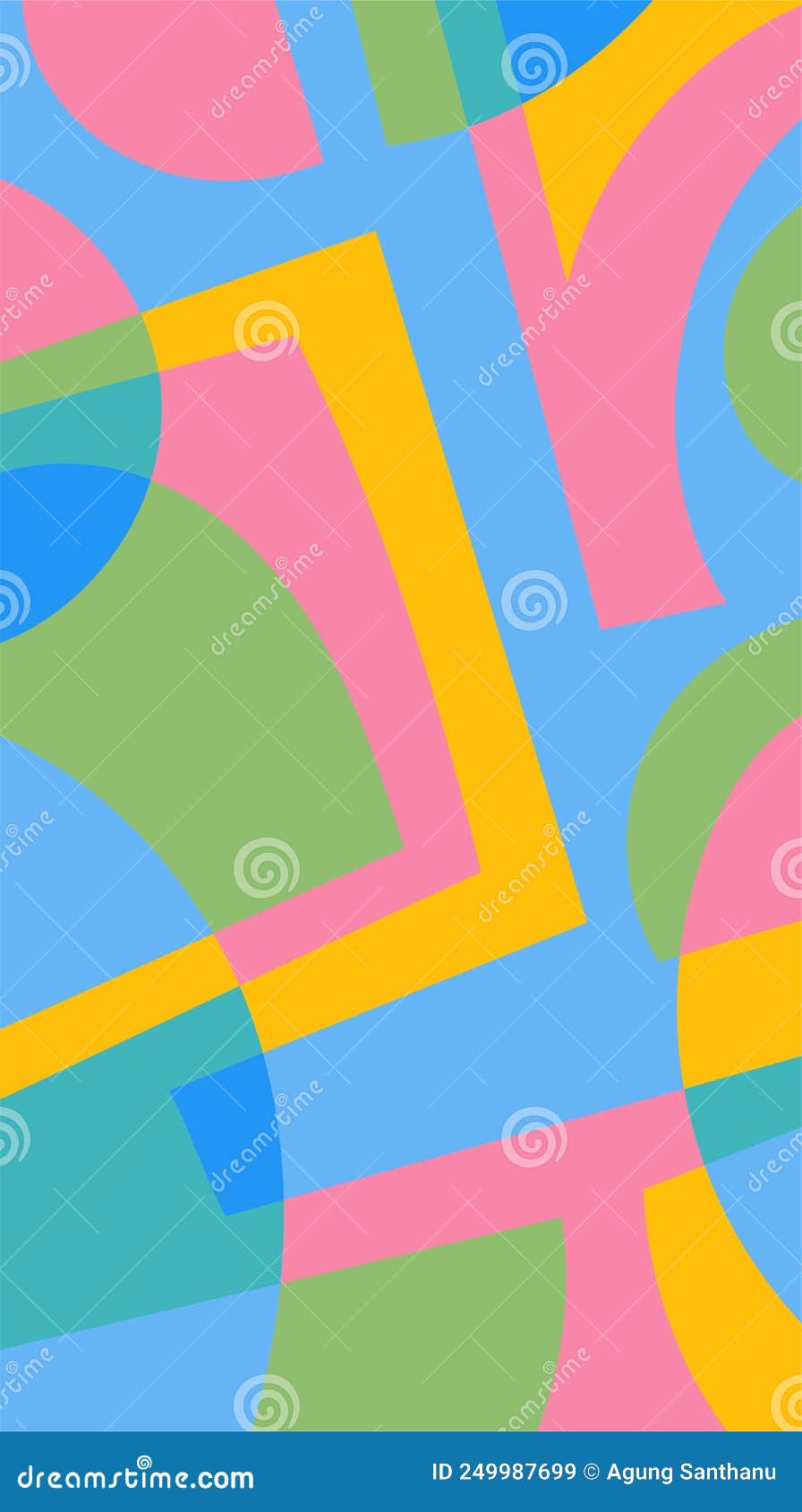 Abstract Geometric Background in Multi Shapes and Colors Stock Vector ...