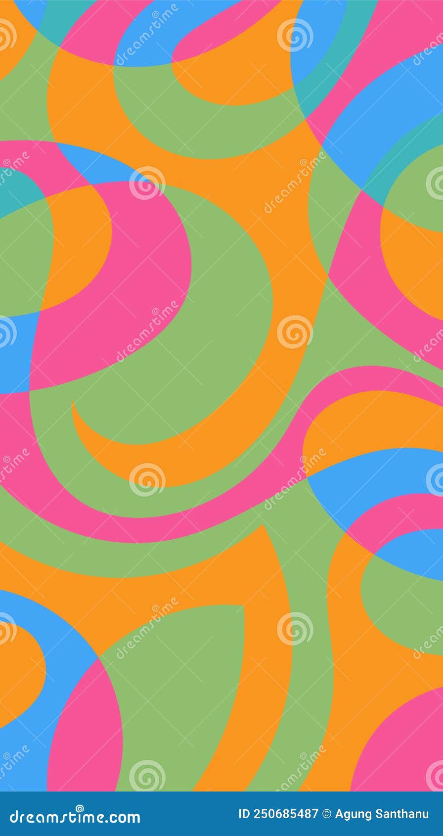 Absctract Background with Colorful Curvy Shapes Composition. Stock ...