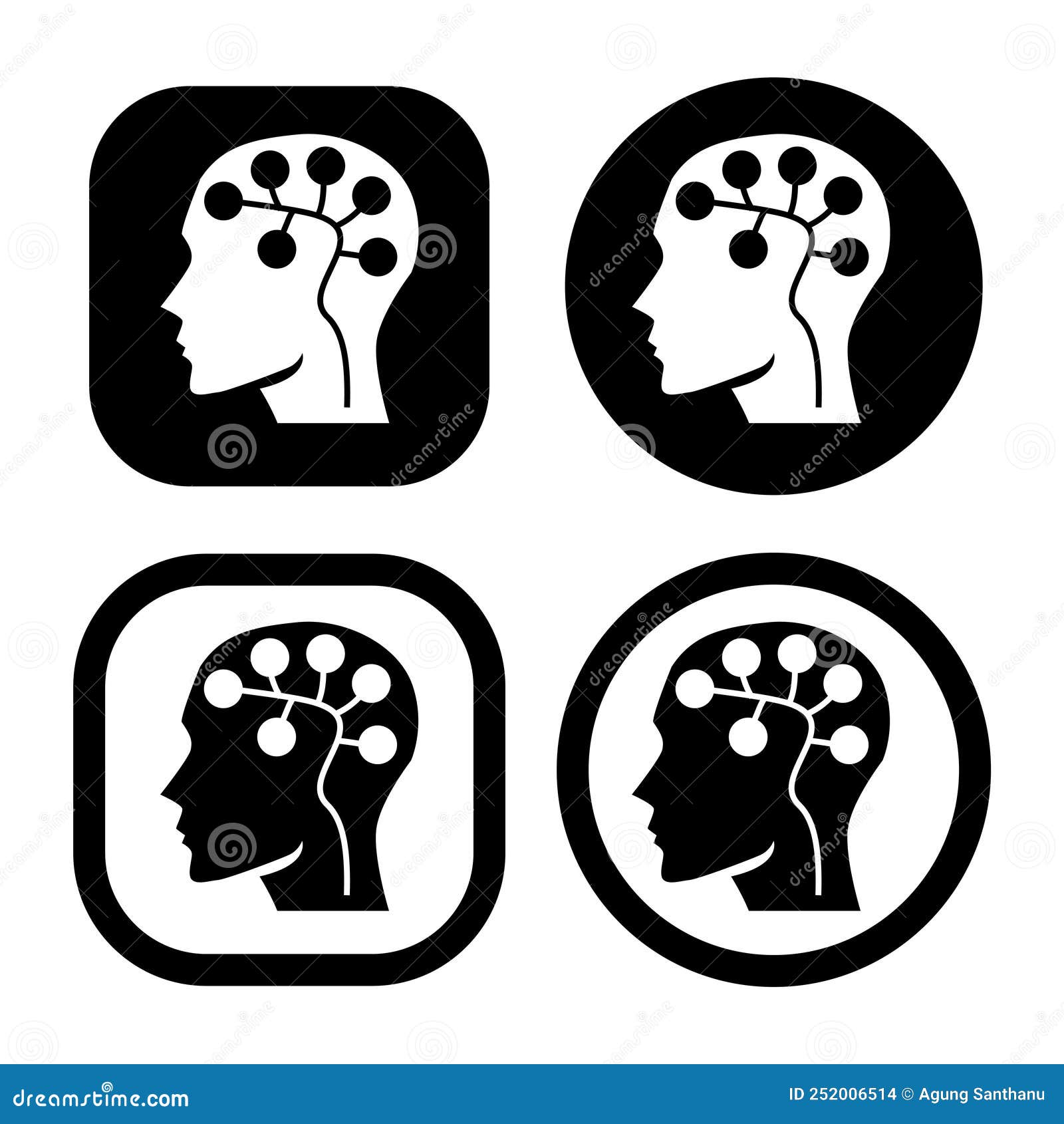 Neural or Neurotic Network Symbol. Artificial Intelligence Symbol Stock ...