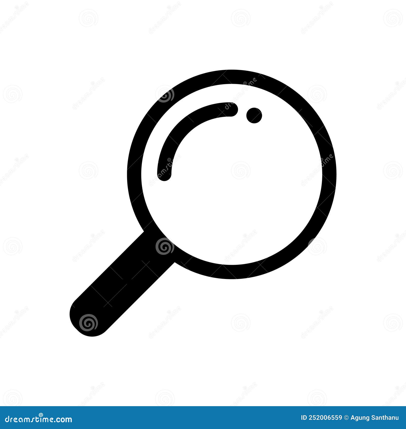 Magnifying Glass Icon. Research or Observation Symbol Stock Vector ...