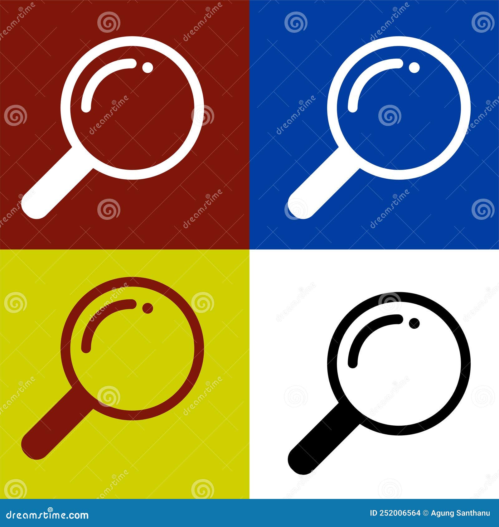 Magnifying Glass Icon. Research or Observation Symbol Stock Vector ...