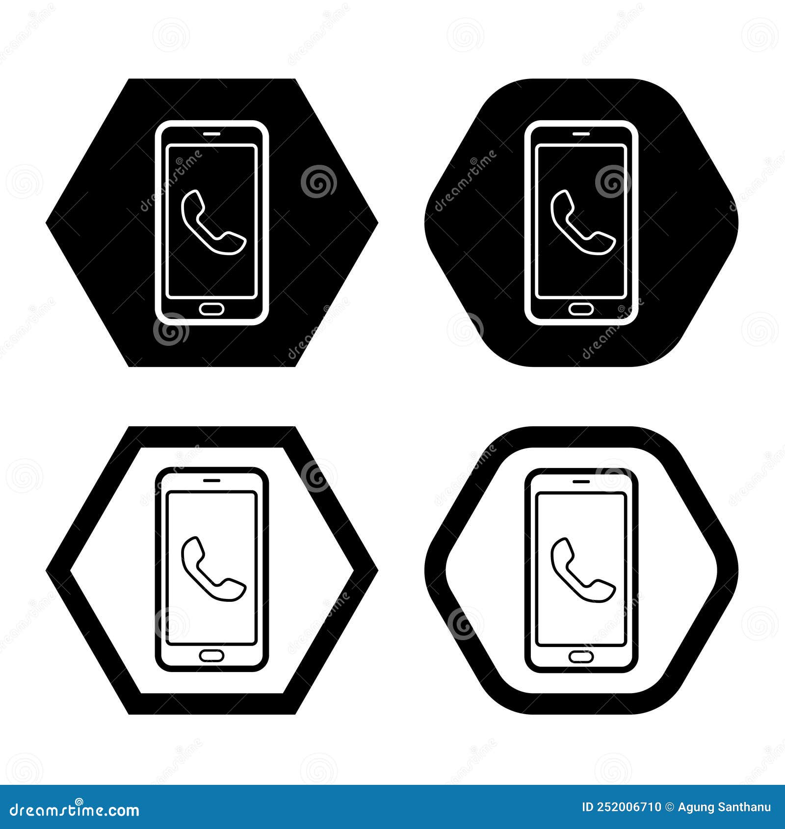 Smartphone Screen Lineart Icon Illustration. Digital Mobile Phone ...