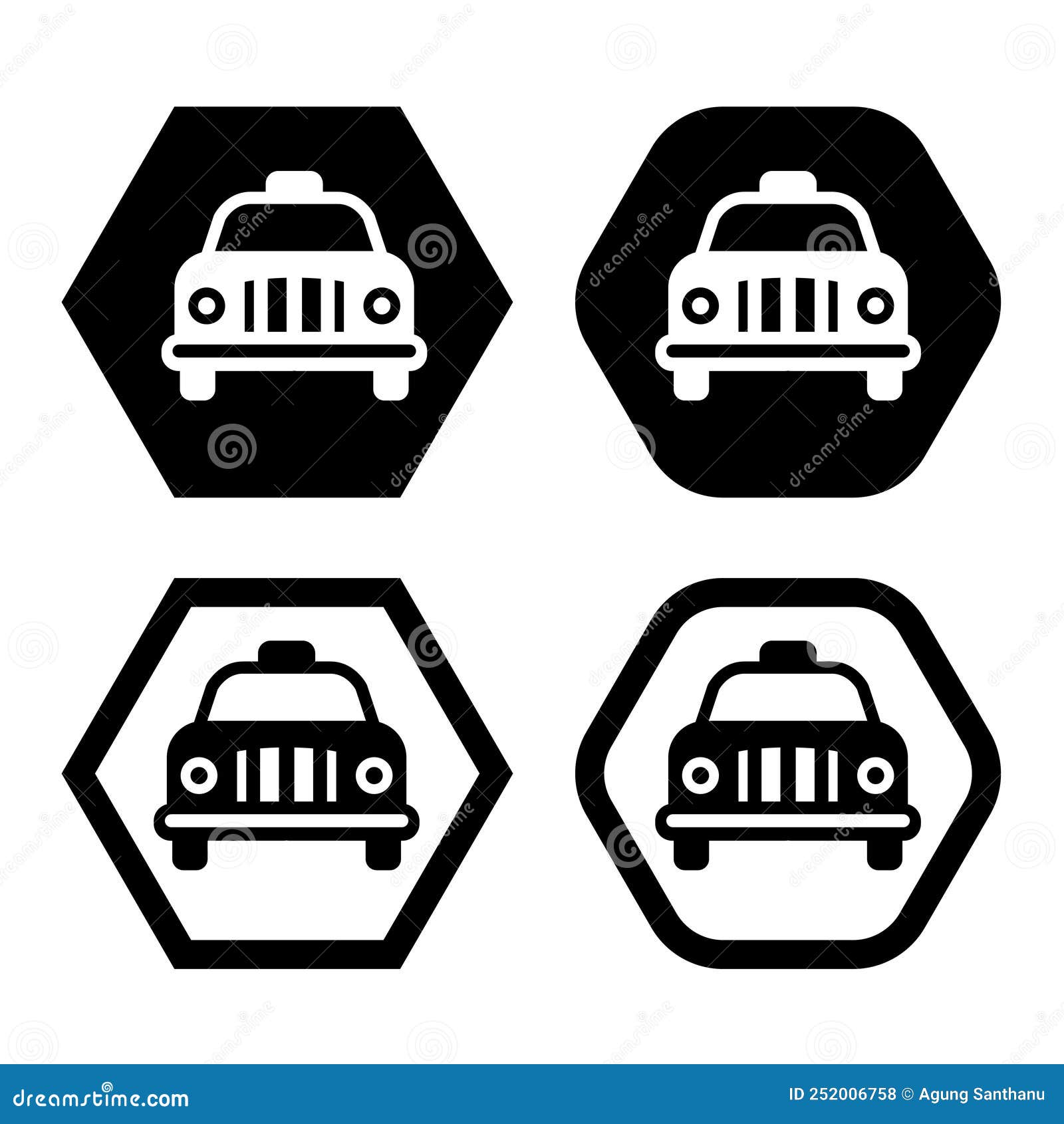 Police Patrol Car with Strobo or Sirine Lamp Symbol. Stock Vector ...