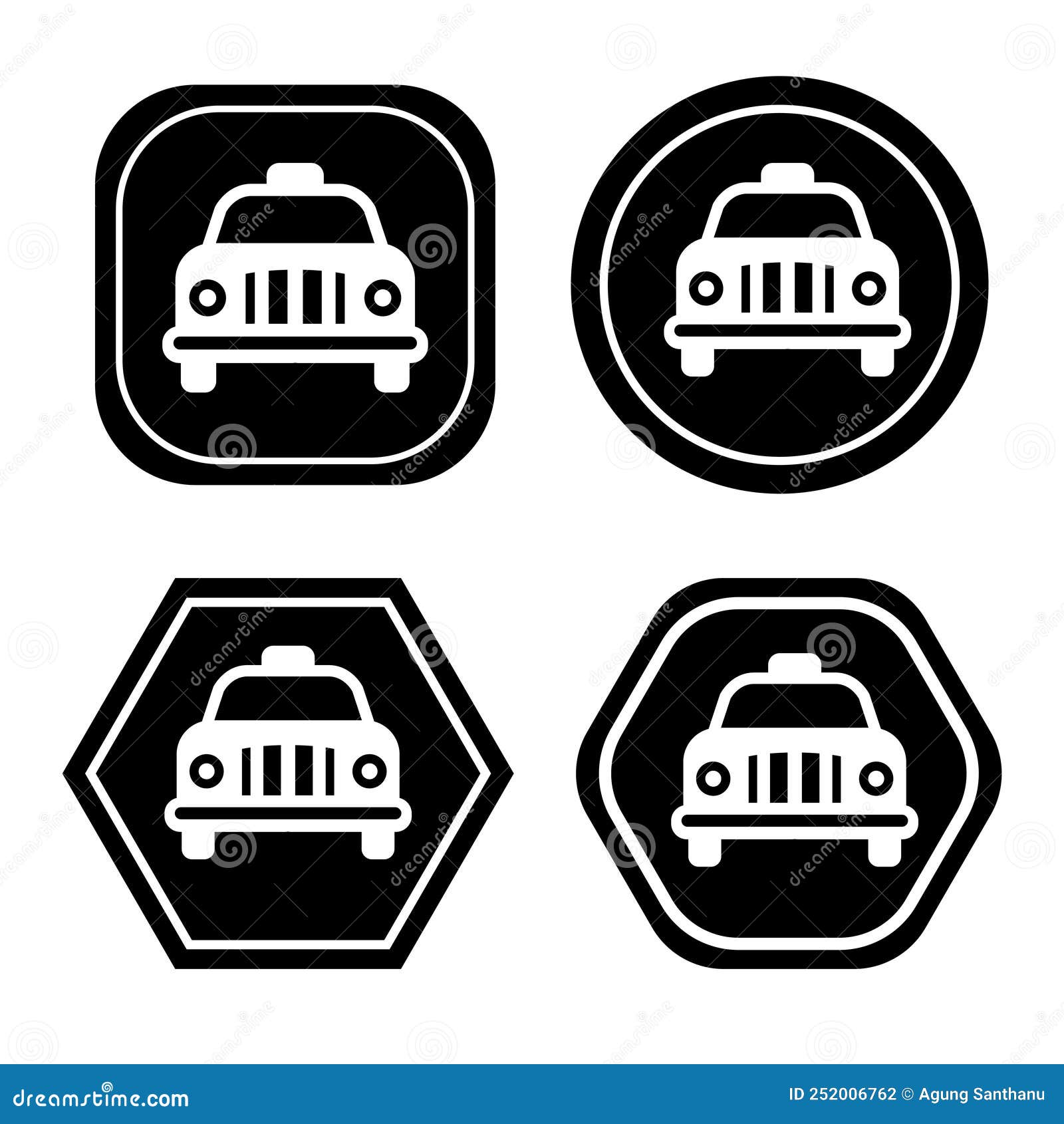 Police Patrol Car with Strobo or Sirine Lamp Symbol. Stock Vector ...